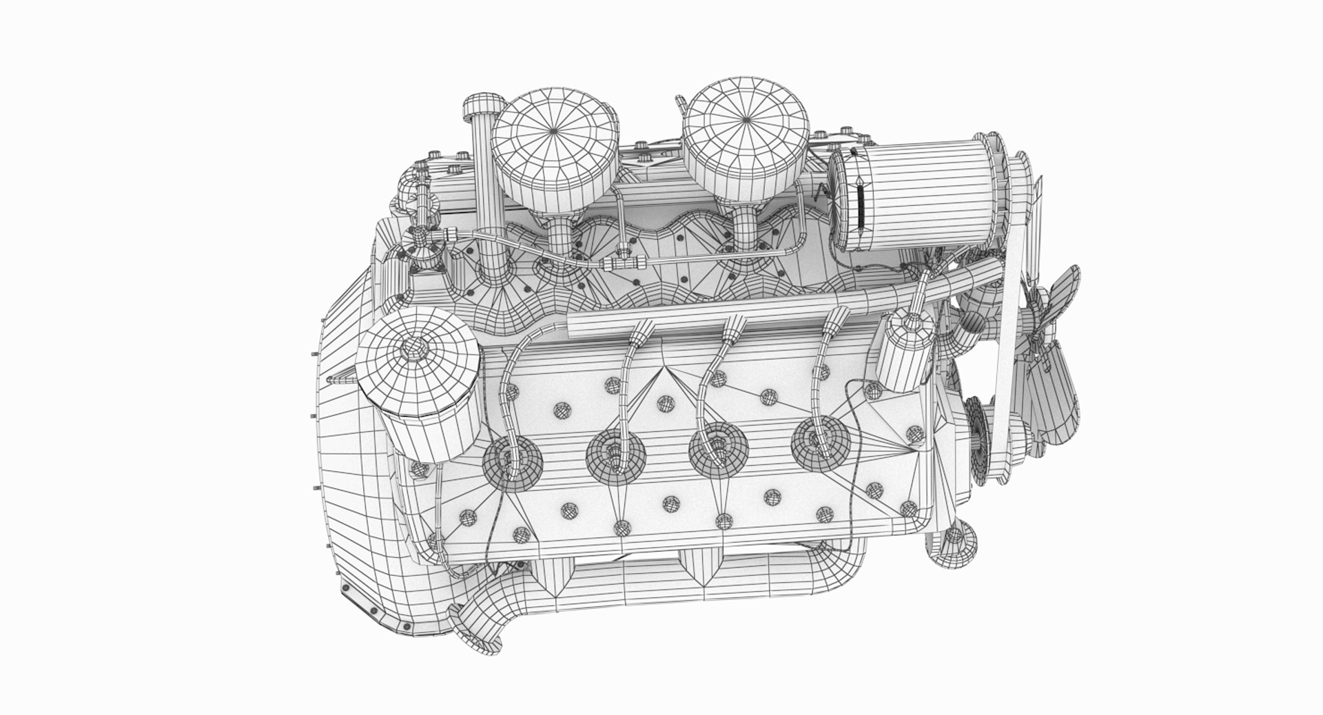 3D Ready Engine V8 Pbr Model - TurboSquid 1396310