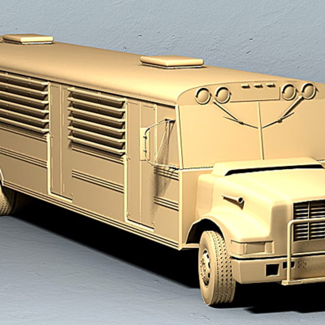 3d Model Prison Bus