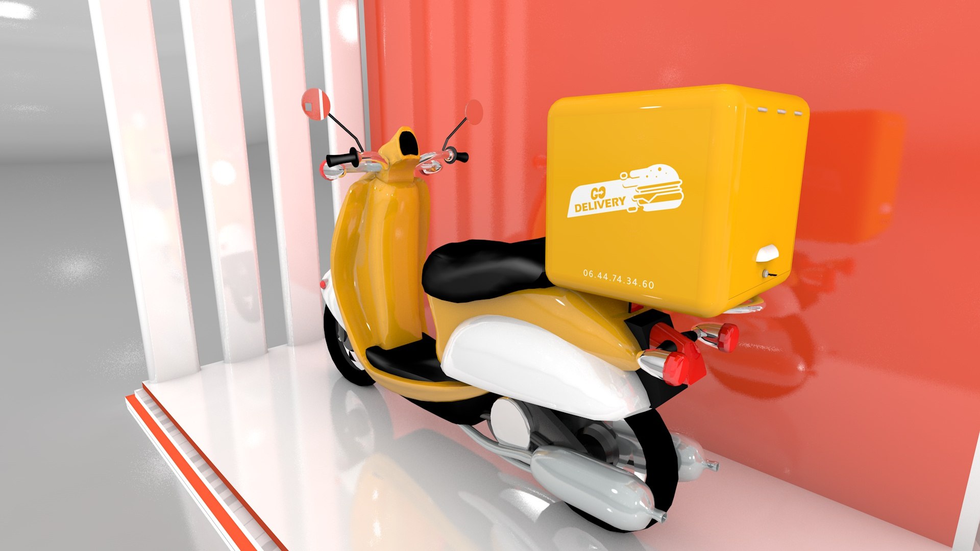 Box Scooter 3D Model - TurboSquid 1616327