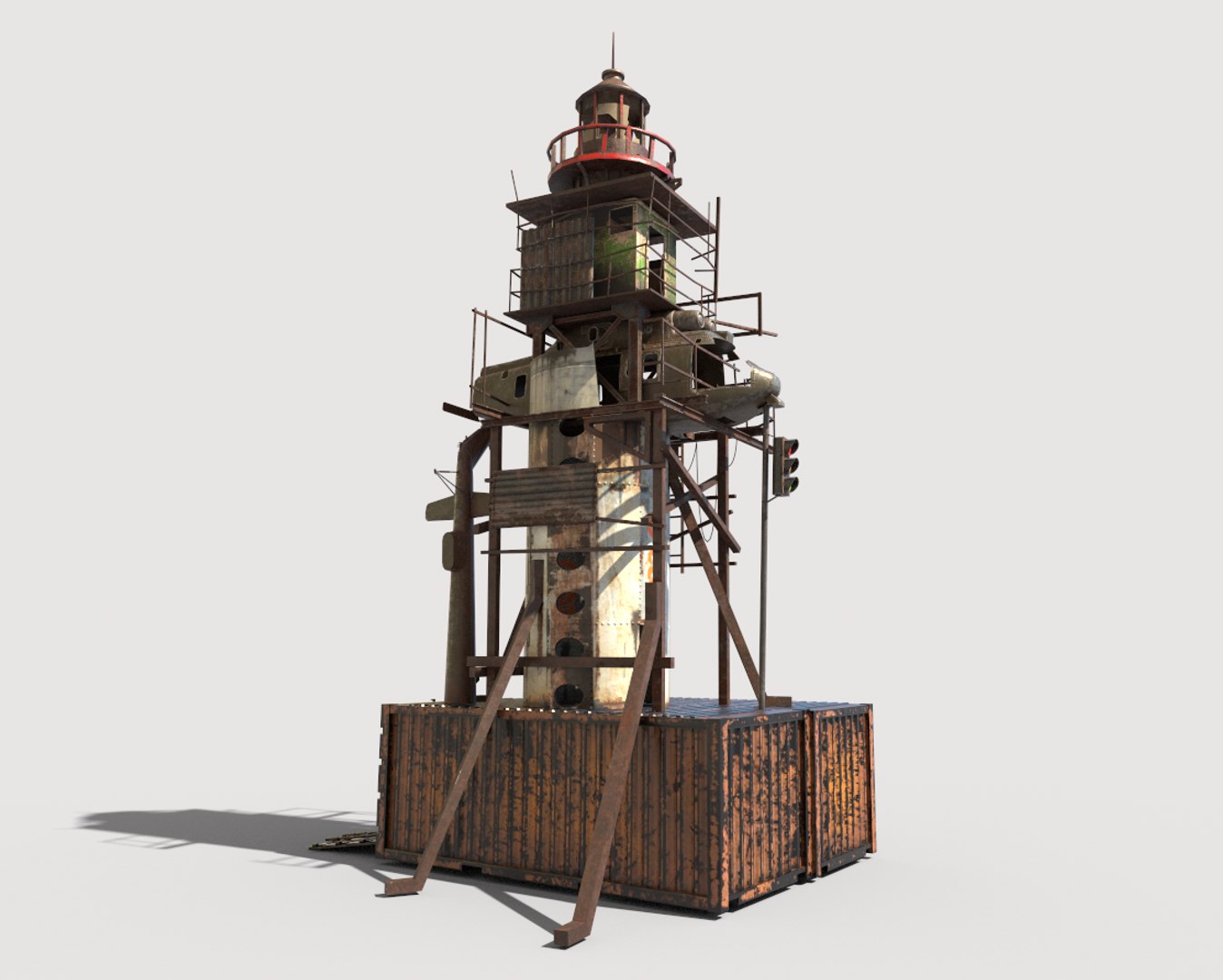 Post-Apocalyptic Lighthouse 3D Model - TurboSquid 1749421