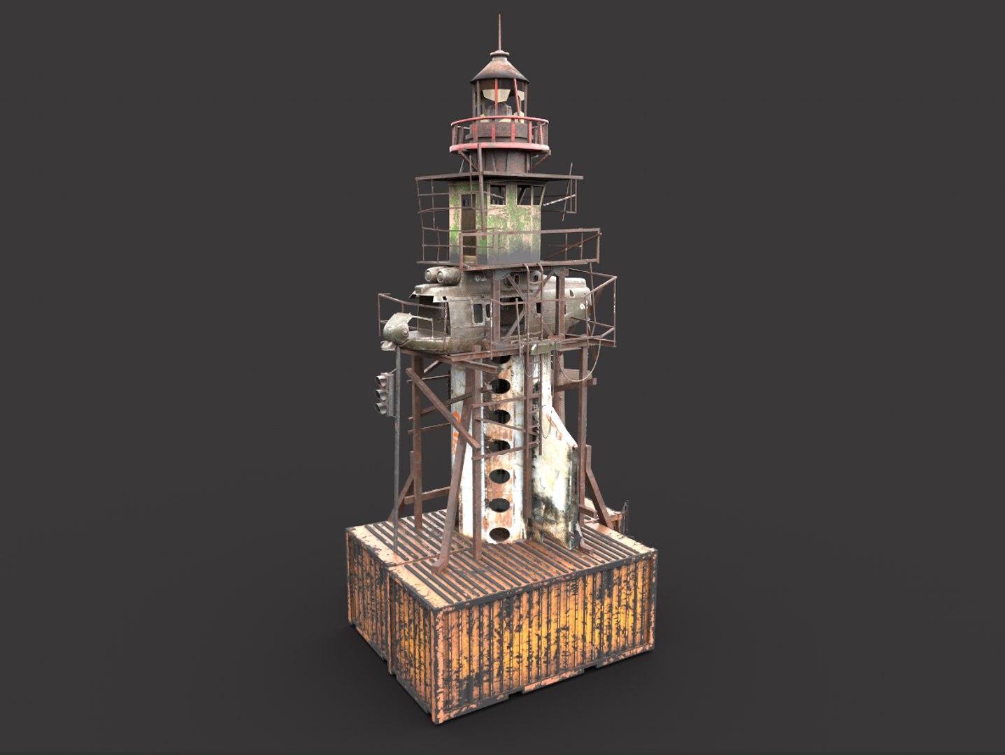 Post-Apocalyptic Lighthouse 3D Model - TurboSquid 1749421