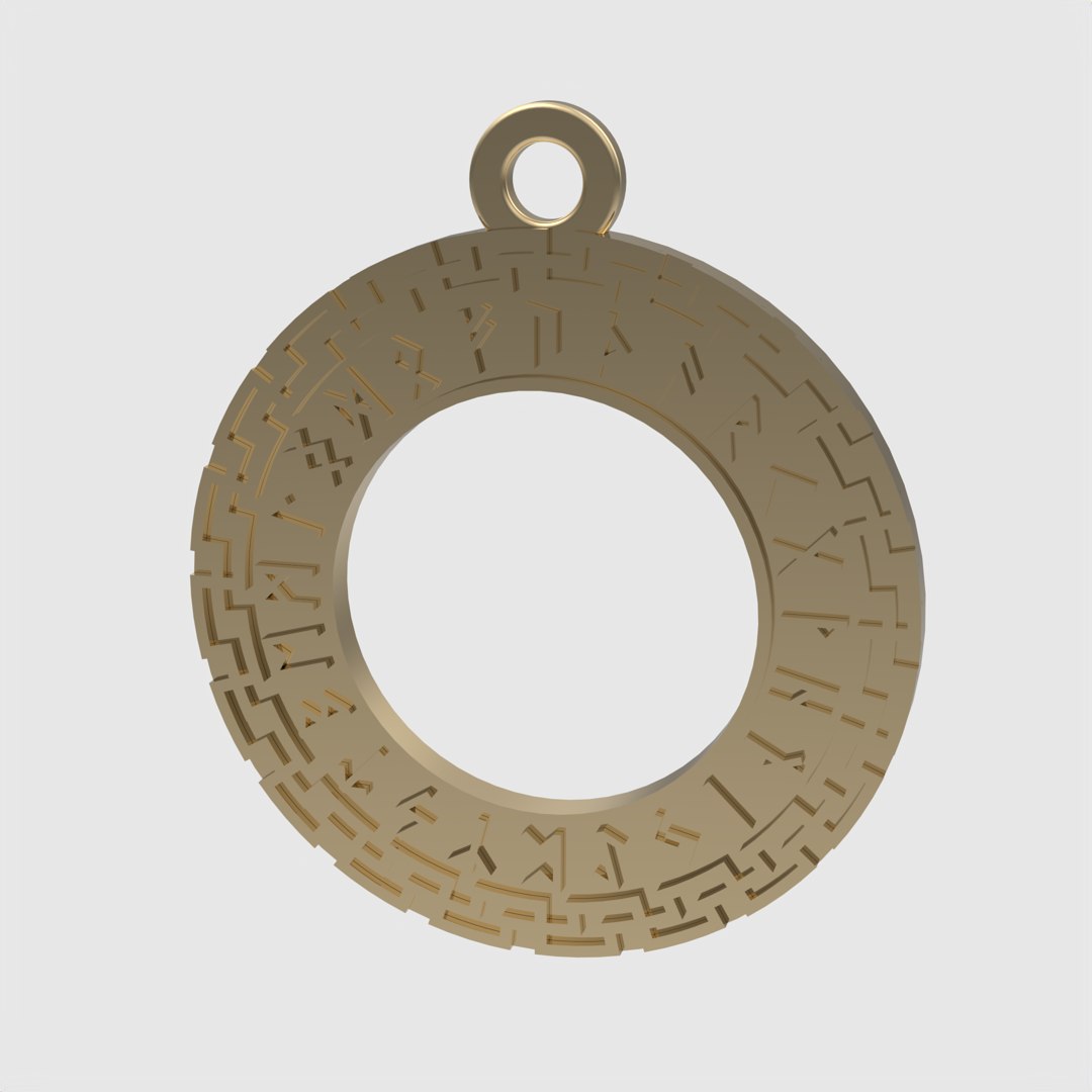 3D Viking Runes Circular Pendant JDBCo - TurboSquid 2342867