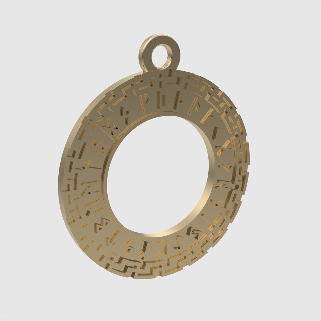 3D Viking Runes Circular Pendant JDBCo - TurboSquid 2342867