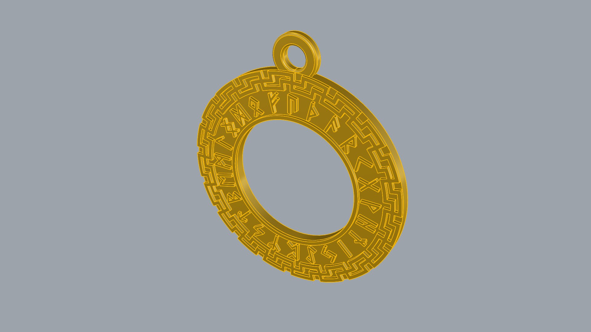 3D Viking Runes Circular Pendant JDBCo - TurboSquid 2342867