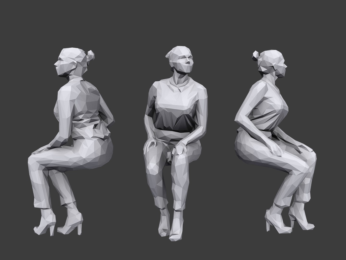 People Sitting Pack Volume 3D Model - TurboSquid 1239190