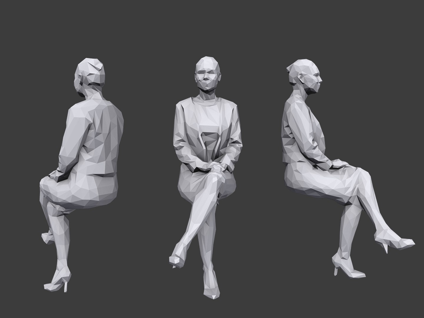 People Sitting Pack Volume 3D Model - TurboSquid 1239190