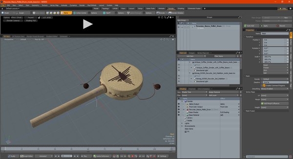 3D peruvian nazca pellet drum - TurboSquid 1684552