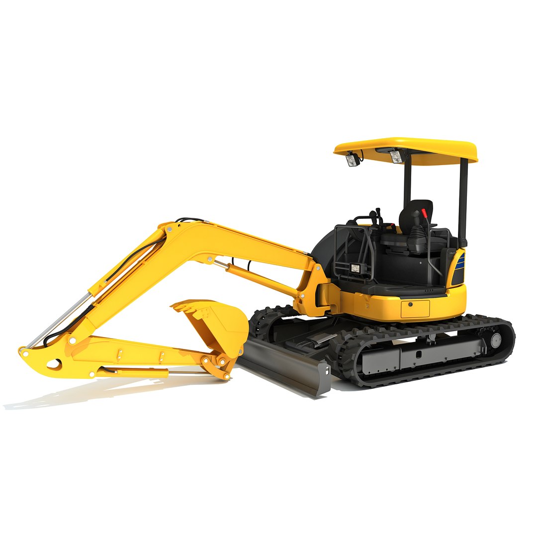 3D Model Mini Small Tracked Excavator - TurboSquid 2256790
