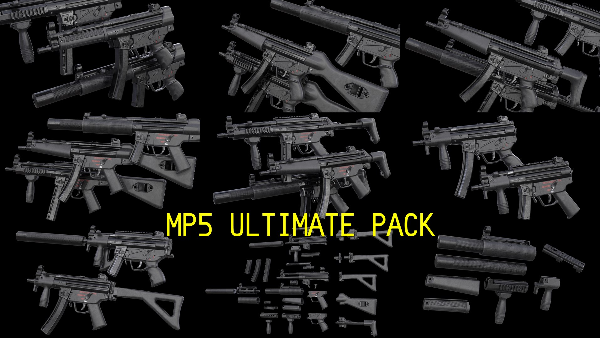MP5 Ultimate Pack 3D Model - TurboSquid 2340421