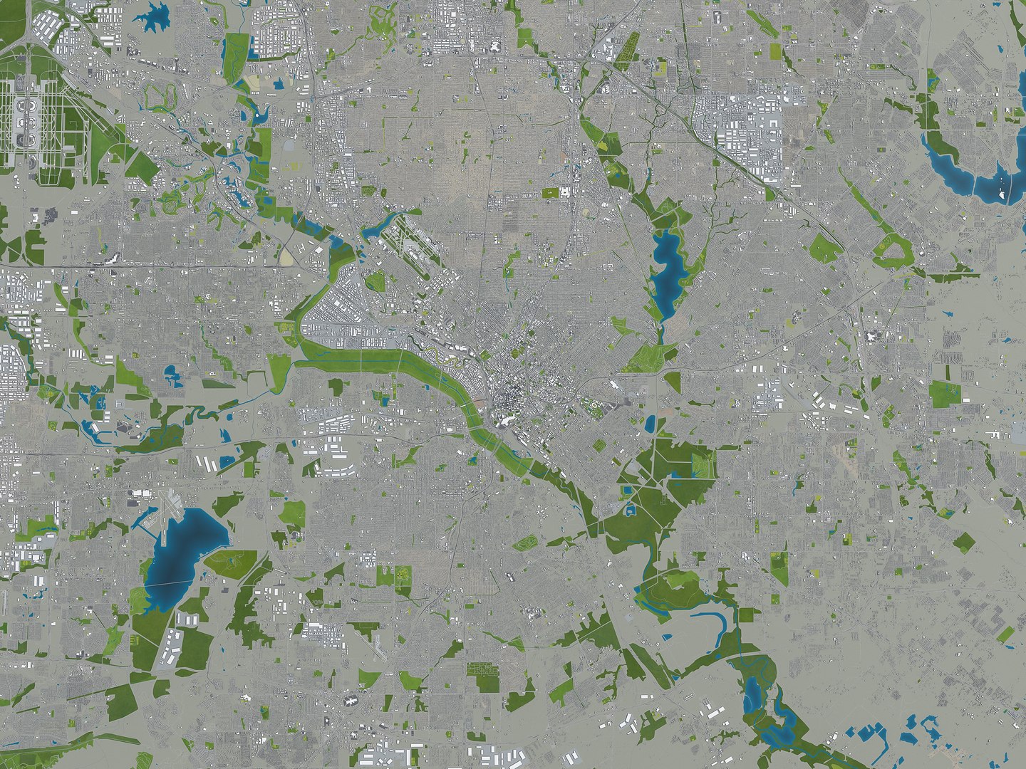 3D Dallas City Town Model - TurboSquid 1334282