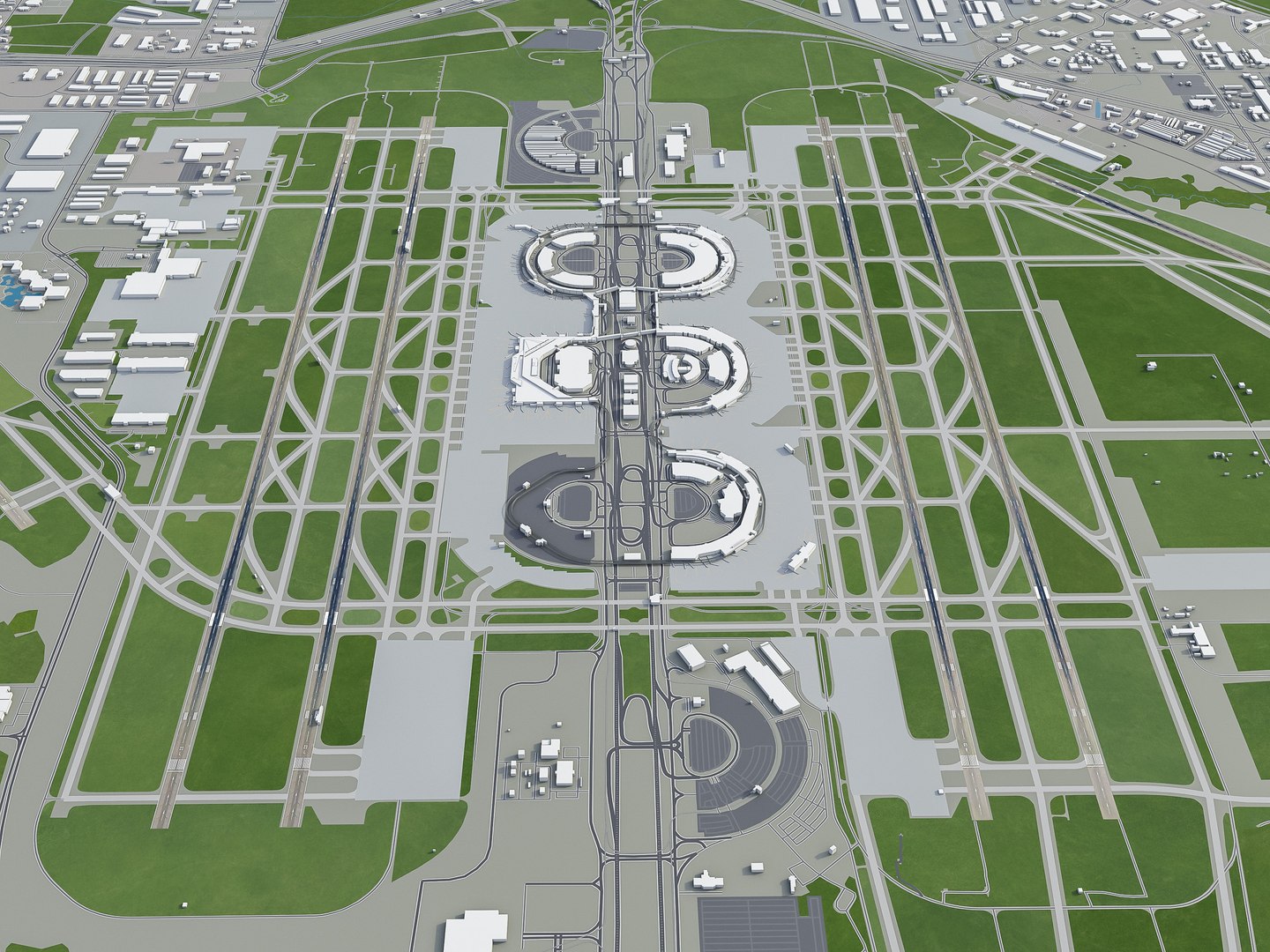 3D Dallas City Town Model - TurboSquid 1334282
