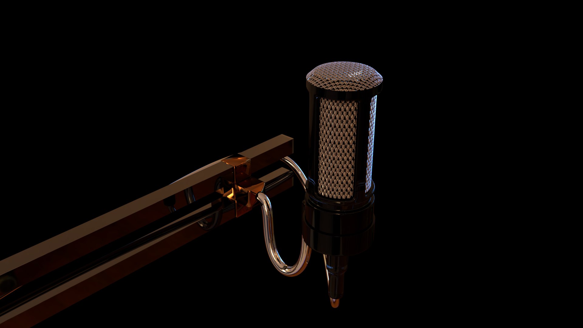 Wired microphone stand 3D model - TurboSquid 1597958
