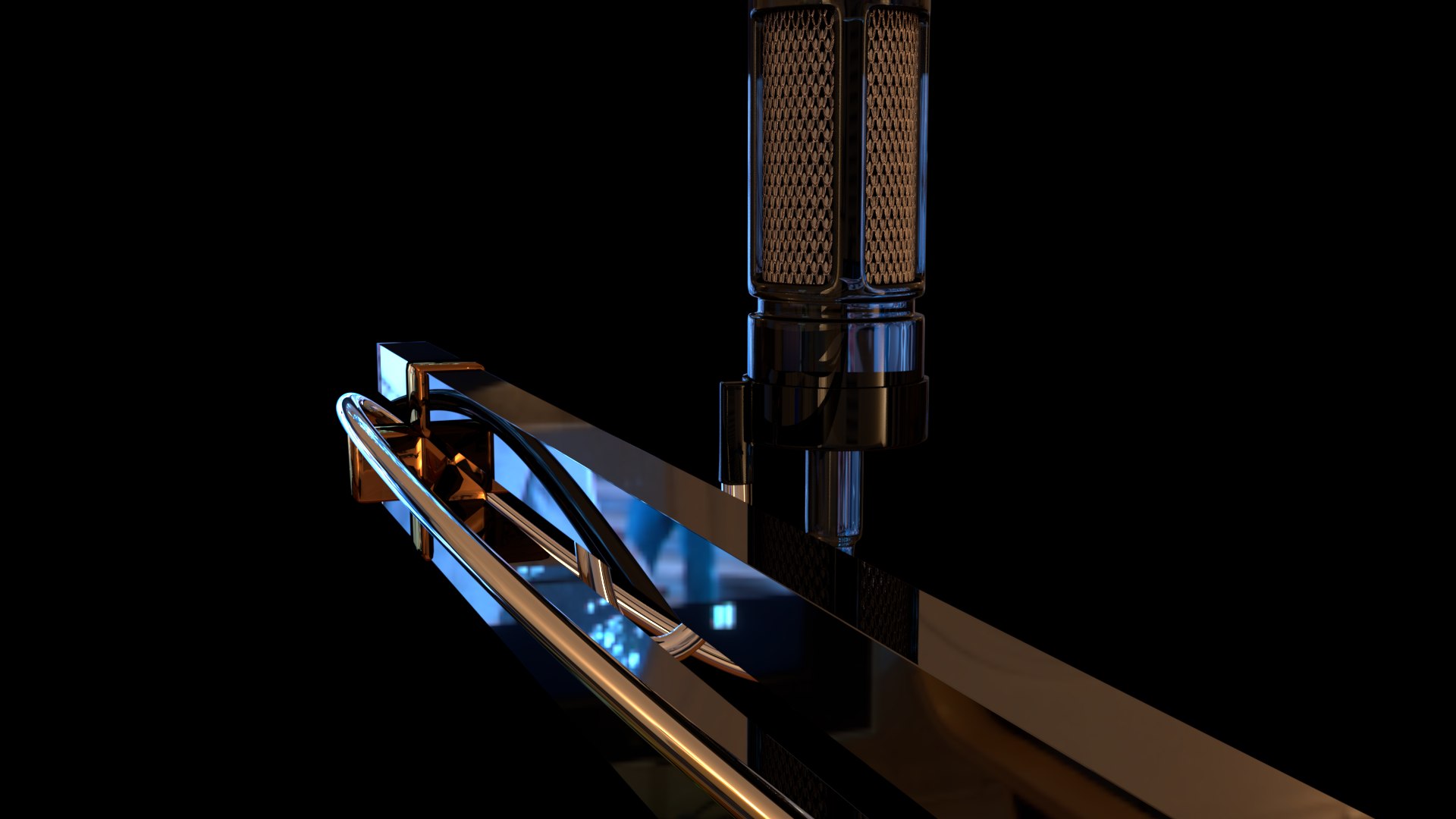 Wired microphone stand 3D model - TurboSquid 1597958