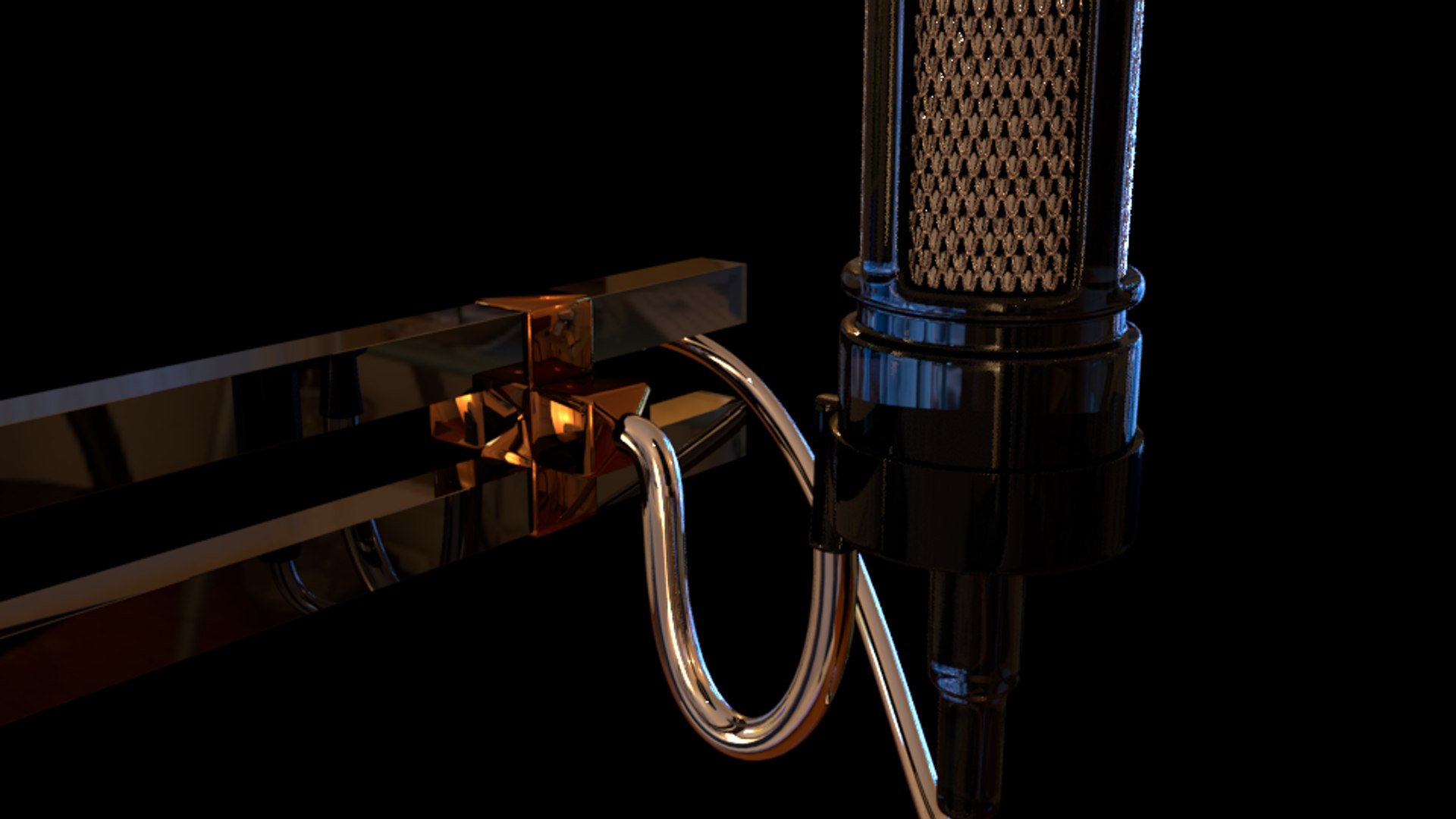 Wired microphone stand 3D model - TurboSquid 1597958