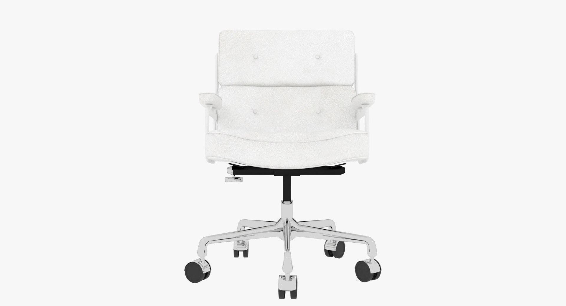 3D Eames Executive Chair White Frame White Leather - TurboSquid 1717424