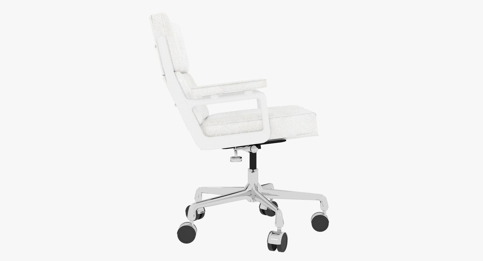 3D Eames Executive Chair White Frame White Leather - TurboSquid 1717424
