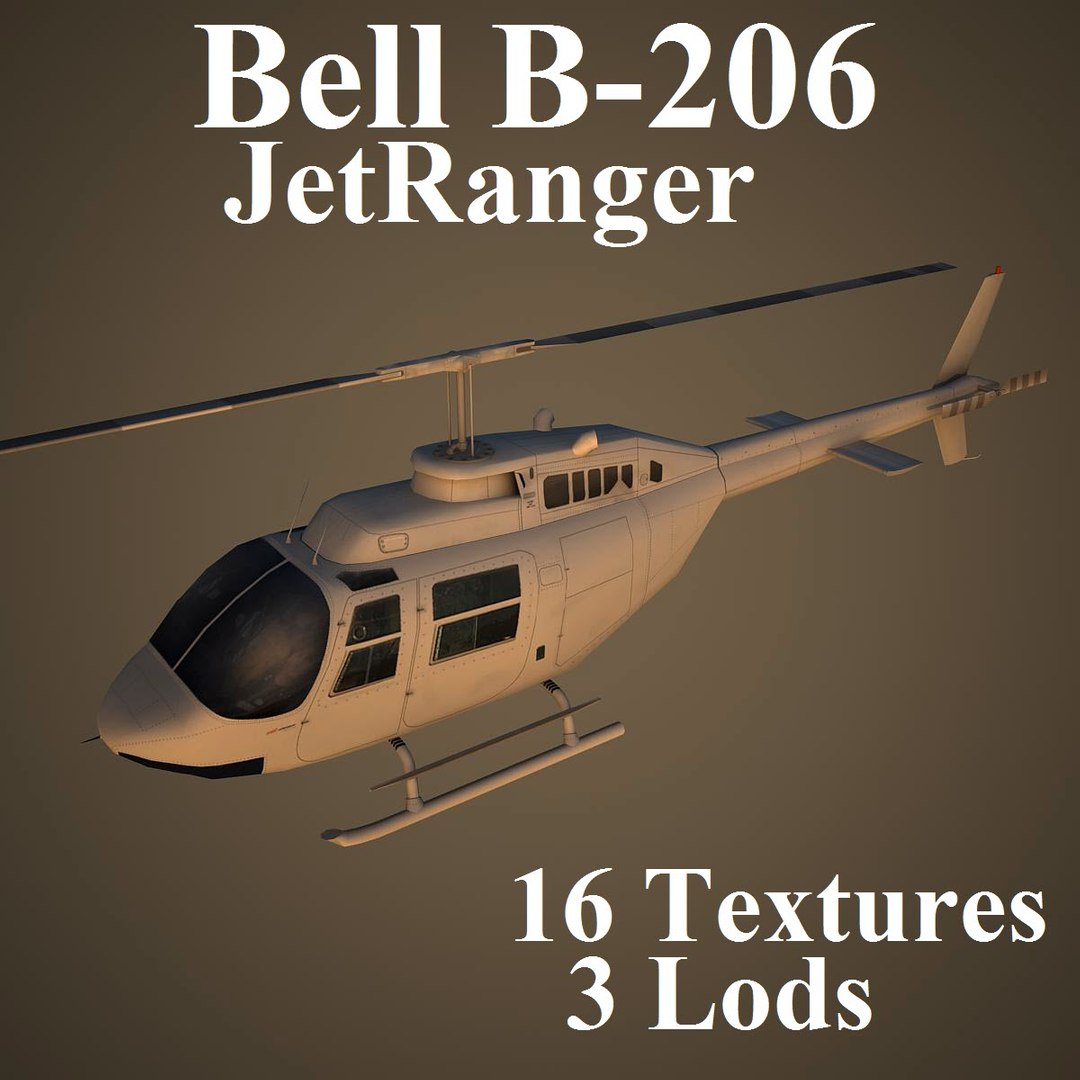 Bell B-206 Jetranger 3d Max
