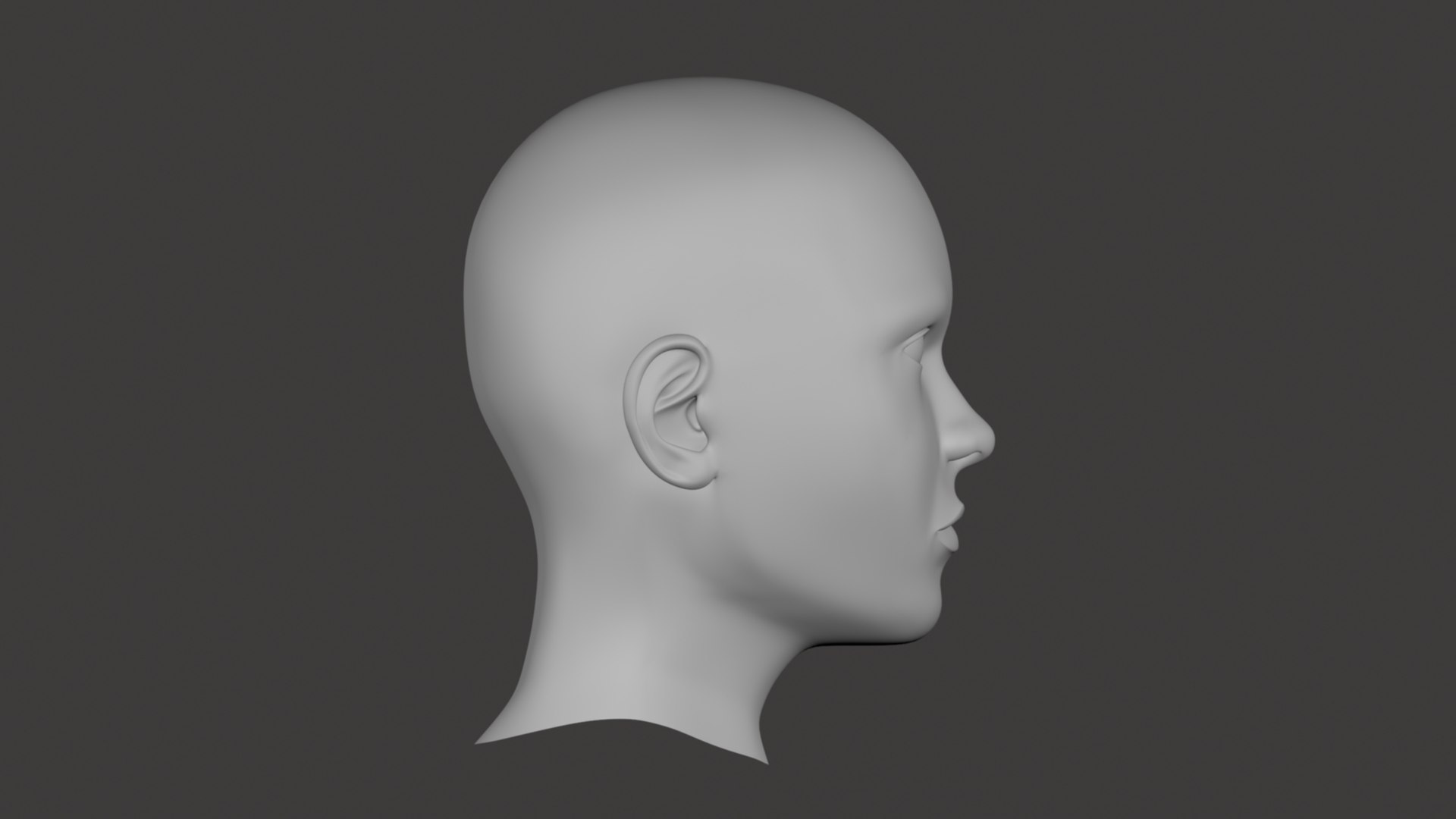 Free Young Female Head 3d Model