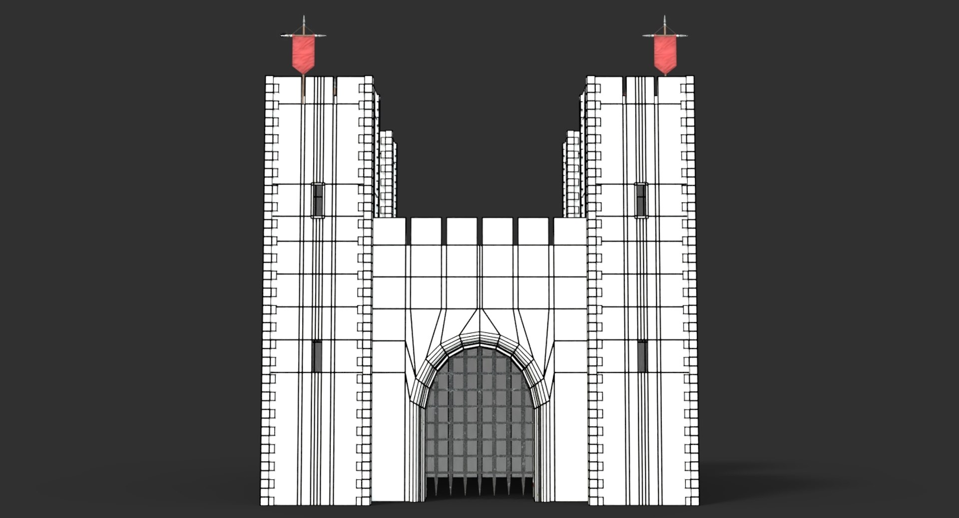 3D Blender Gate Medieval Model - TurboSquid 1340008