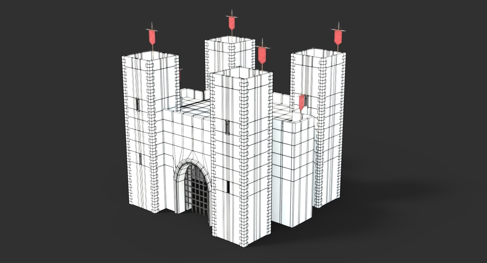 3D Blender Gate Medieval Model - TurboSquid 1340008