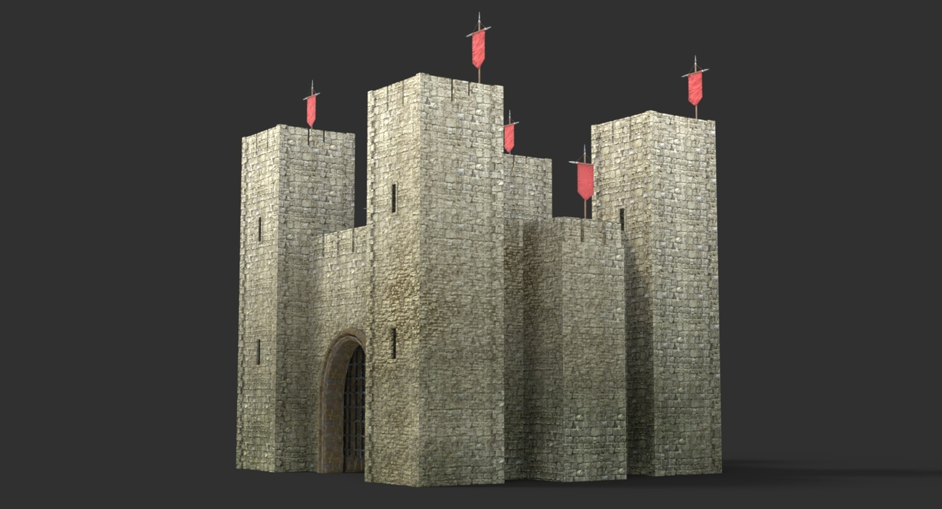 3D Blender Gate Medieval Model - TurboSquid 1340008