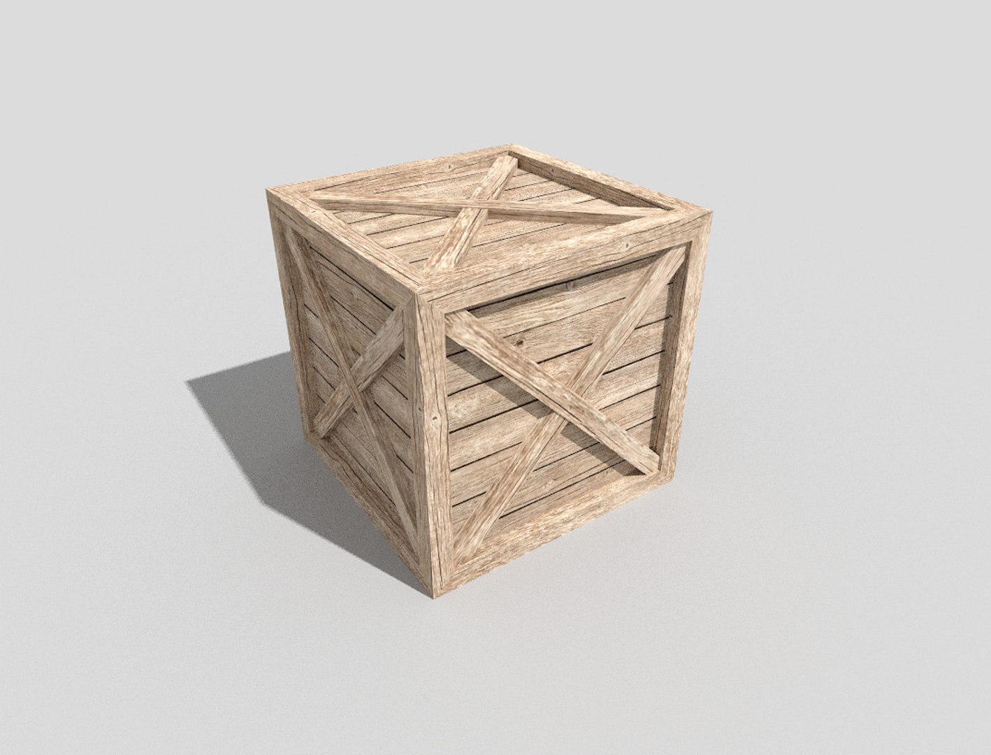 3d Model Wooden Crate