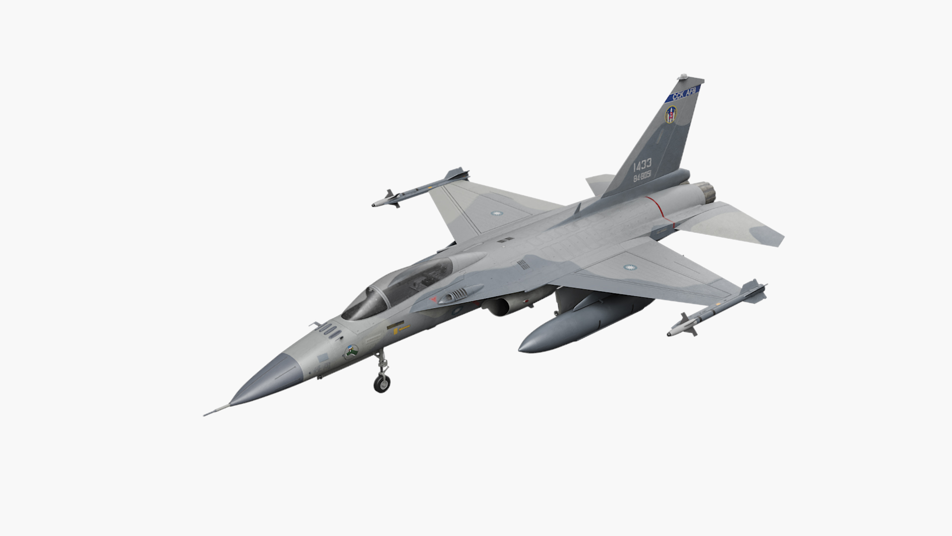 3D Model Military Fighting Jet AIDC F-CK-1 Ching-Kuo Rigged For Maya ...