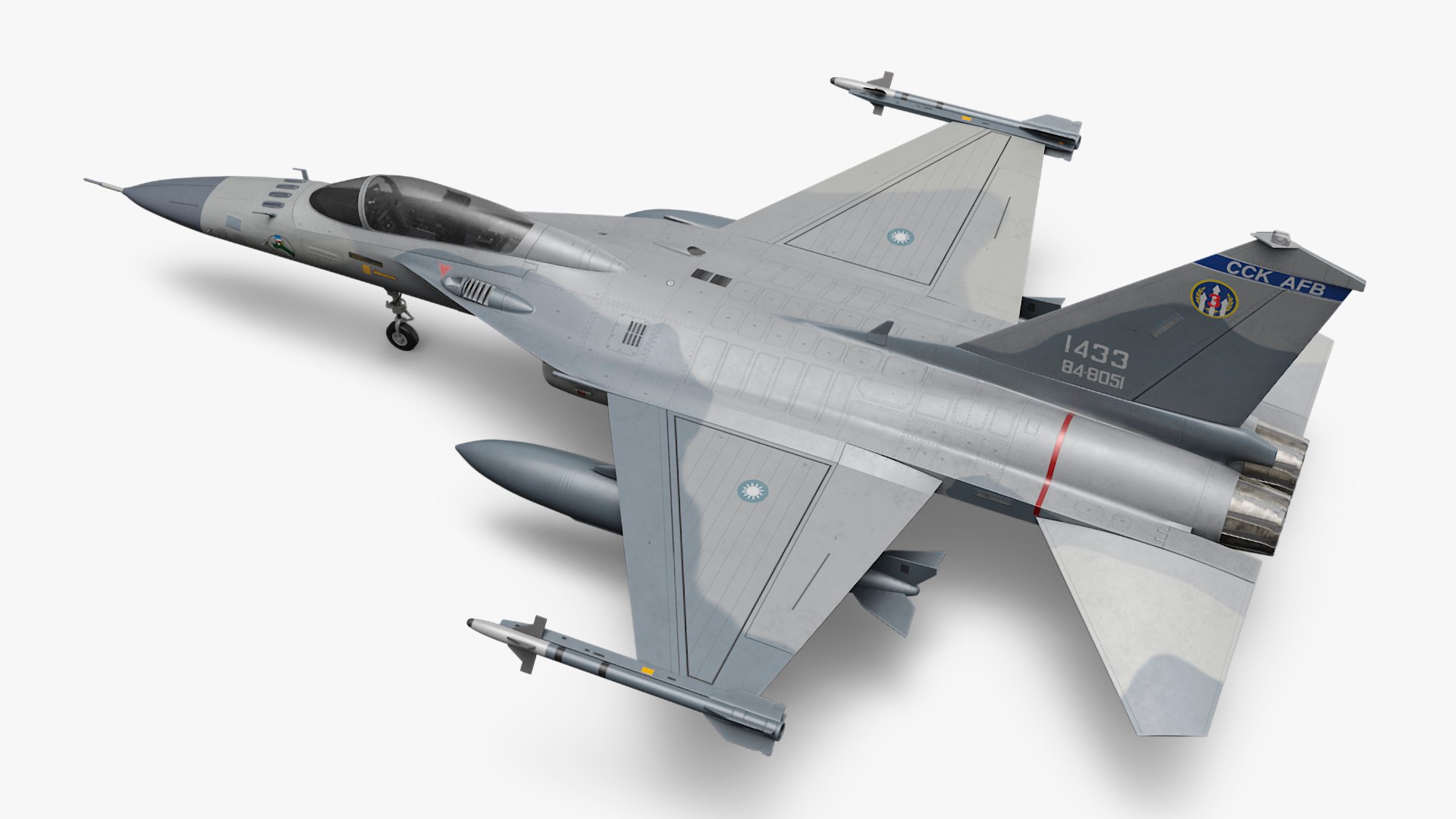 3D Model Military Fighting Jet AIDC F-CK-1 Ching-Kuo Rigged For Maya ...