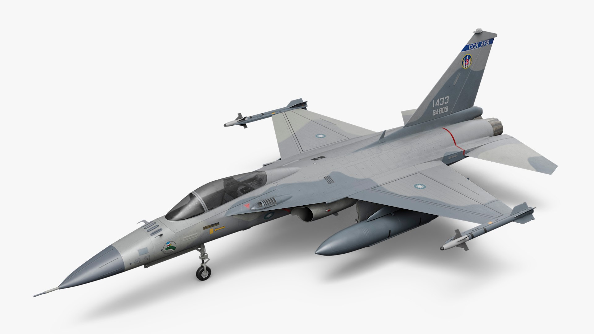 3D Model Military Fighting Jet AIDC F-CK-1 Ching-Kuo Rigged For Maya ...