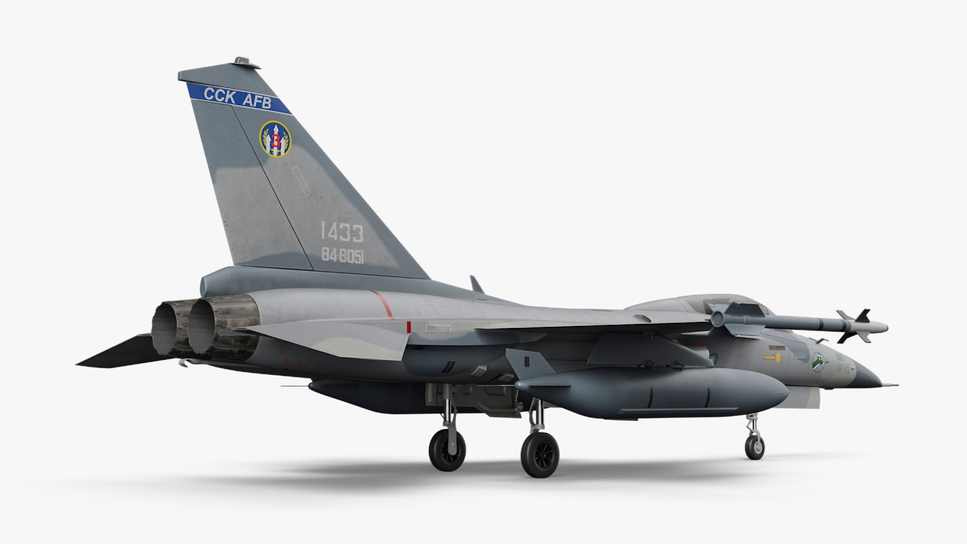 3D Model Military Fighting Jet AIDC F-CK-1 Ching-Kuo Rigged For Maya ...