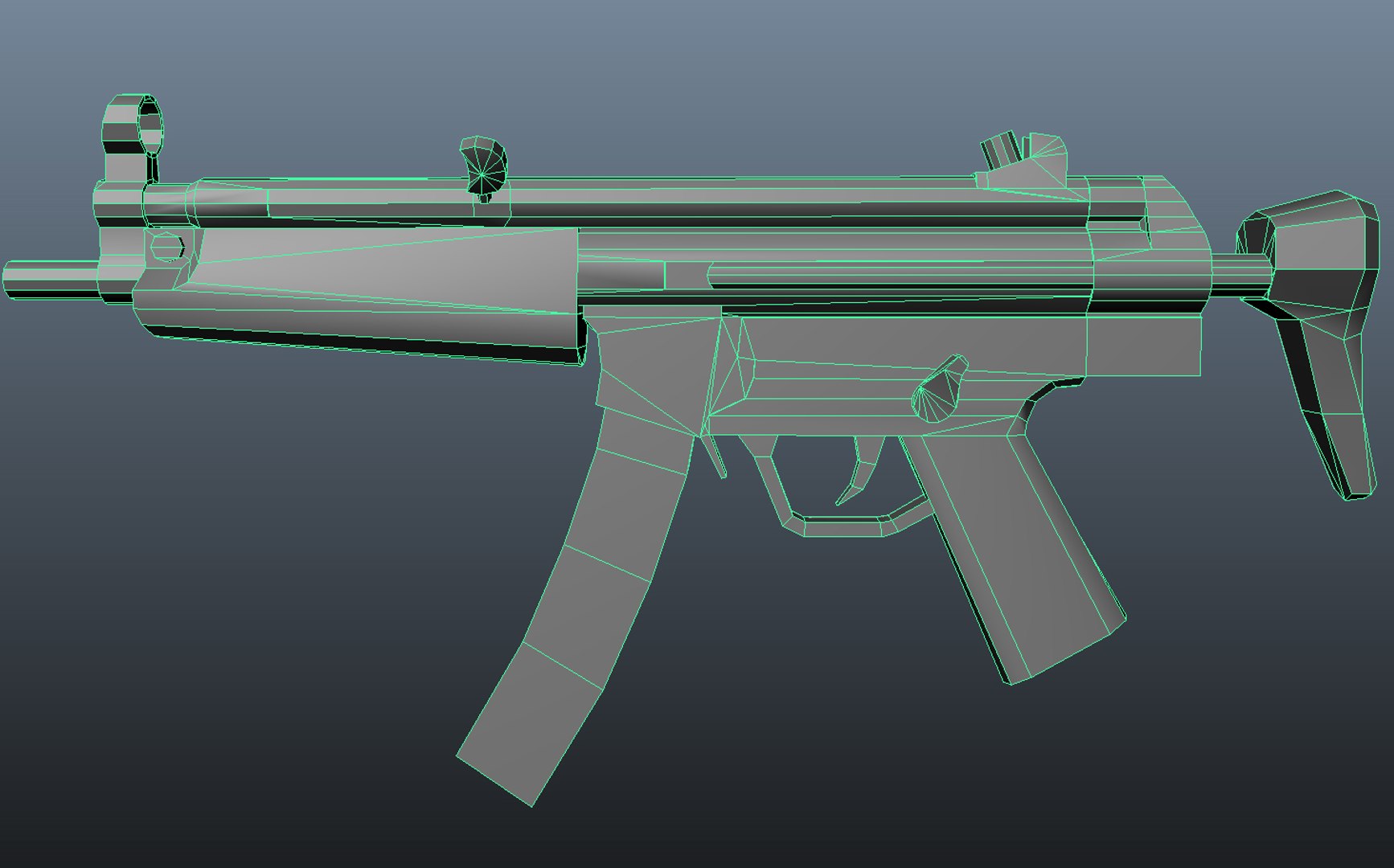 Mp5 Submachine Gun 3d Model