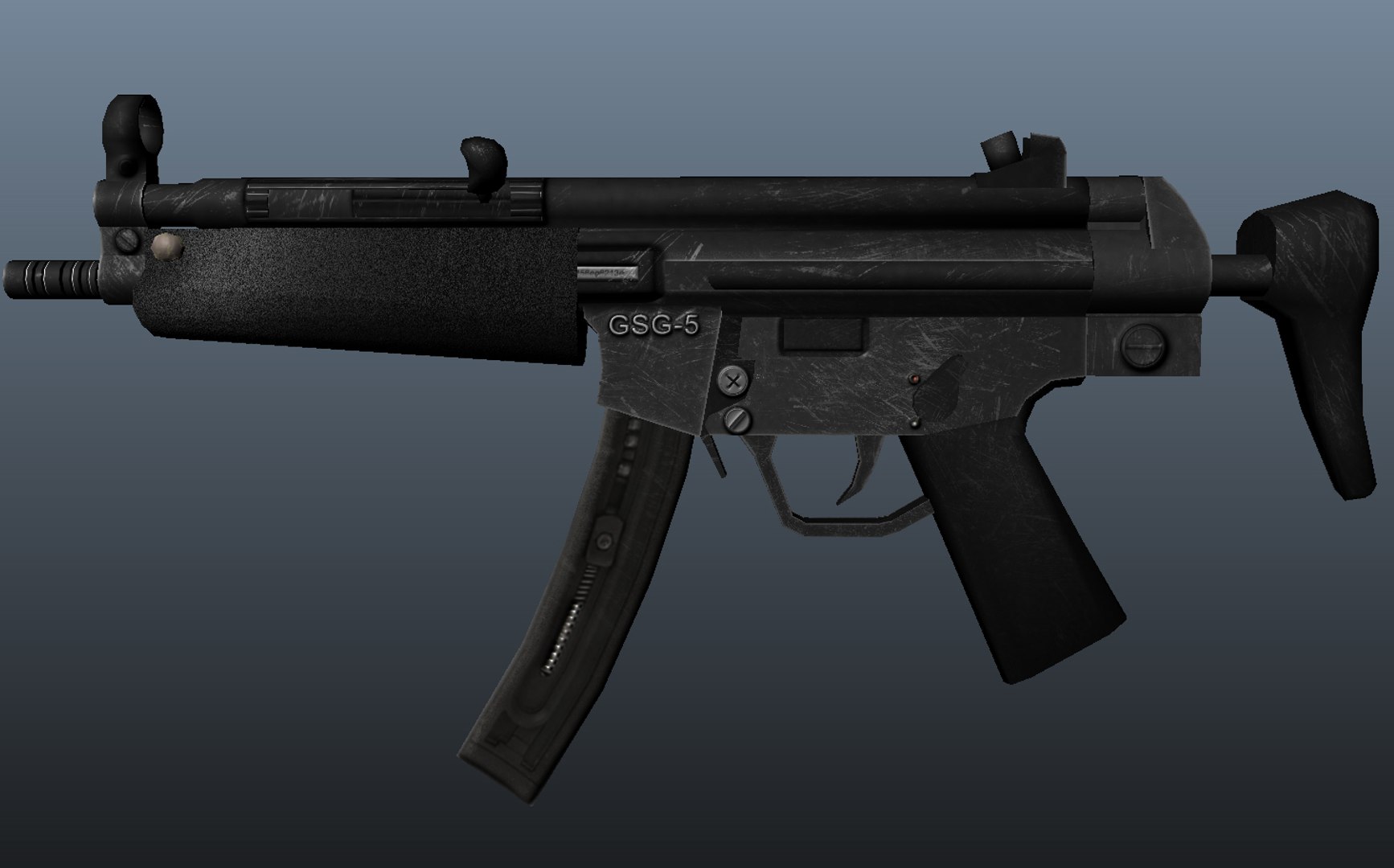 Mp5 Submachine Gun 3d Model