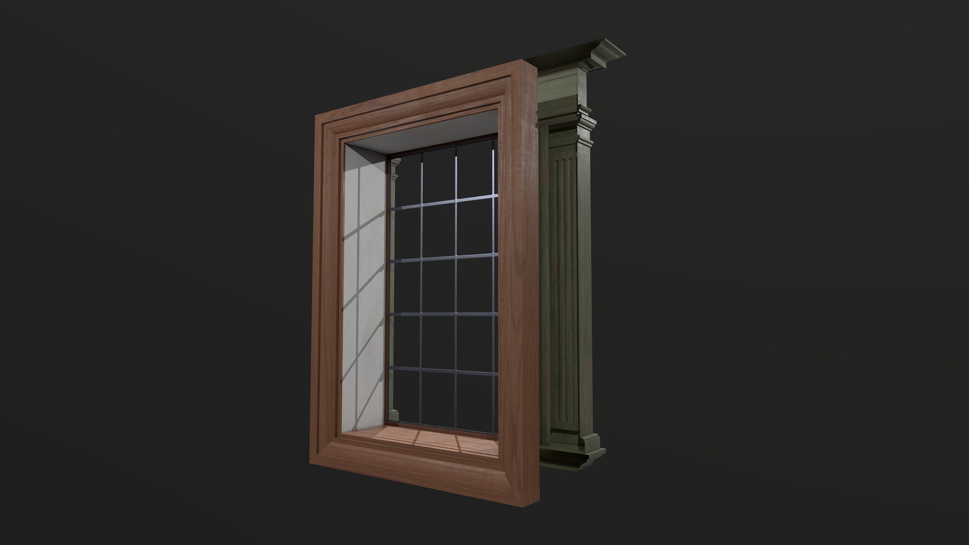 3D Window Wood Model - TurboSquid 1446578