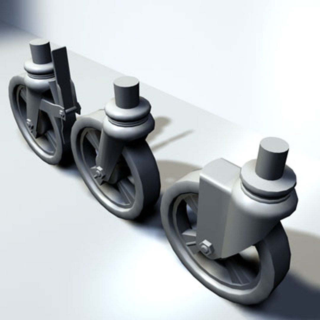 3d Model Caster Wheel Scaffold 01