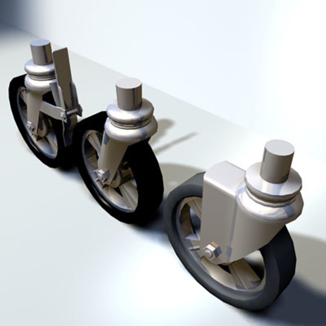 3d Model Caster Wheel Scaffold 01
