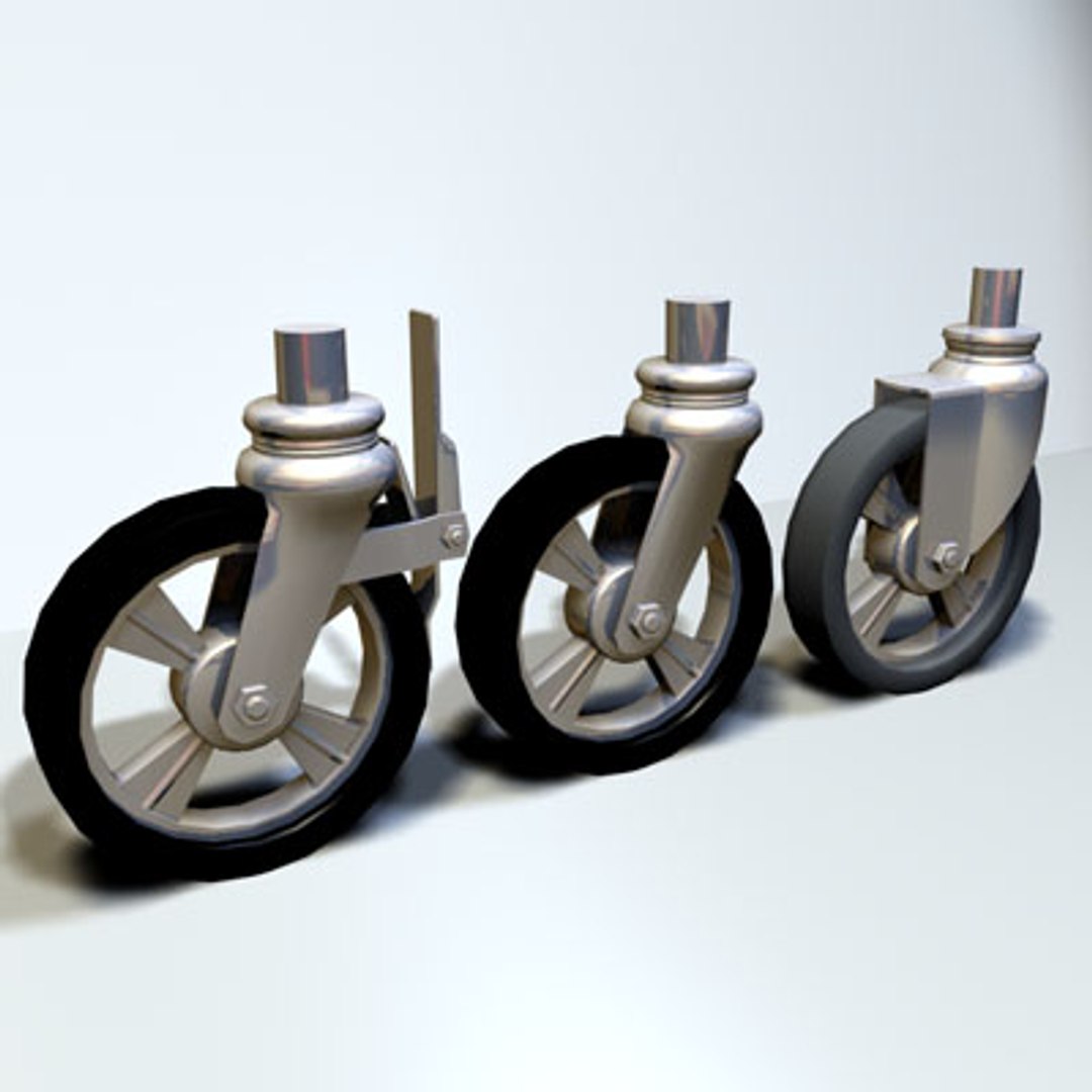 3d Model Caster Wheel Scaffold 01