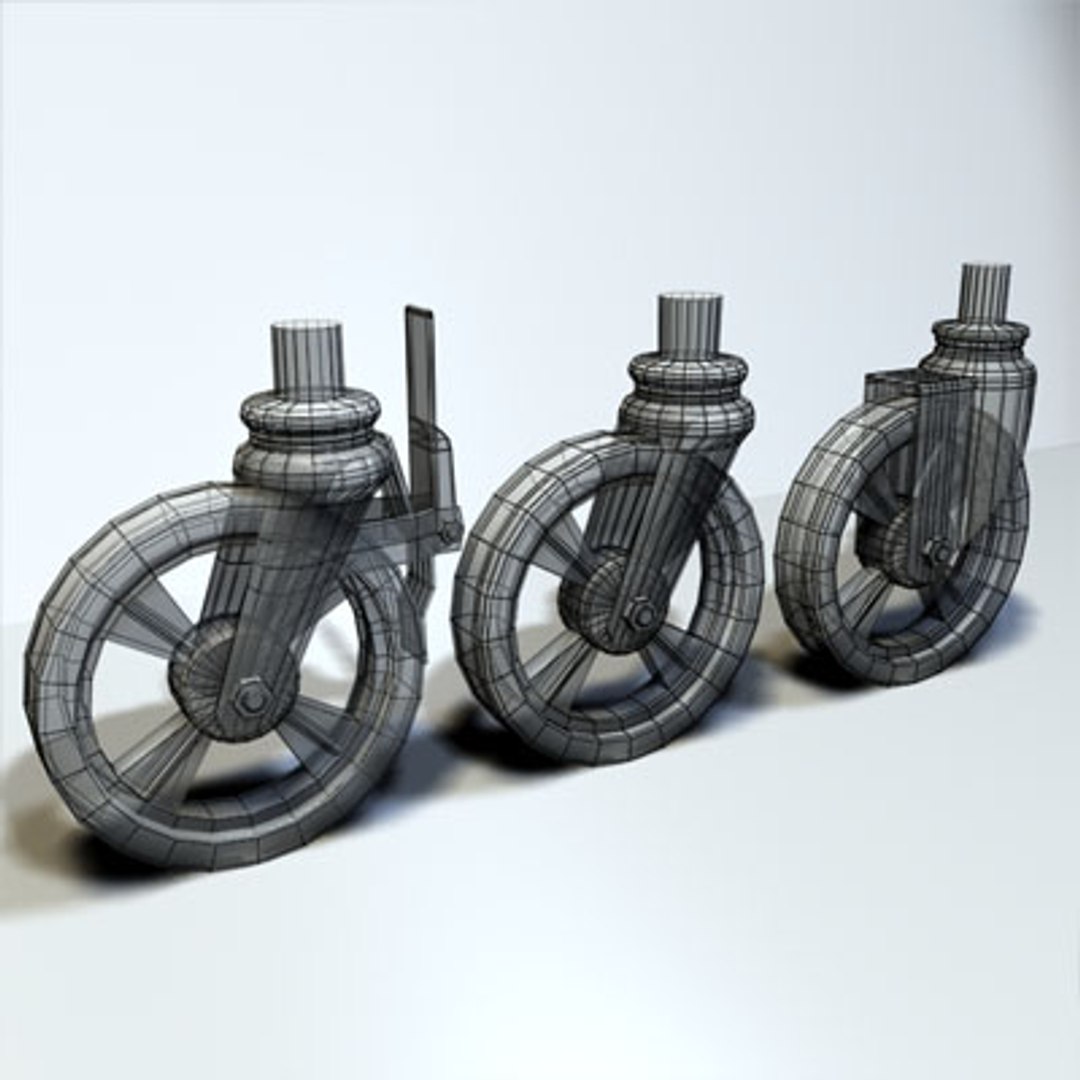 3d Model Caster Wheel Scaffold 01