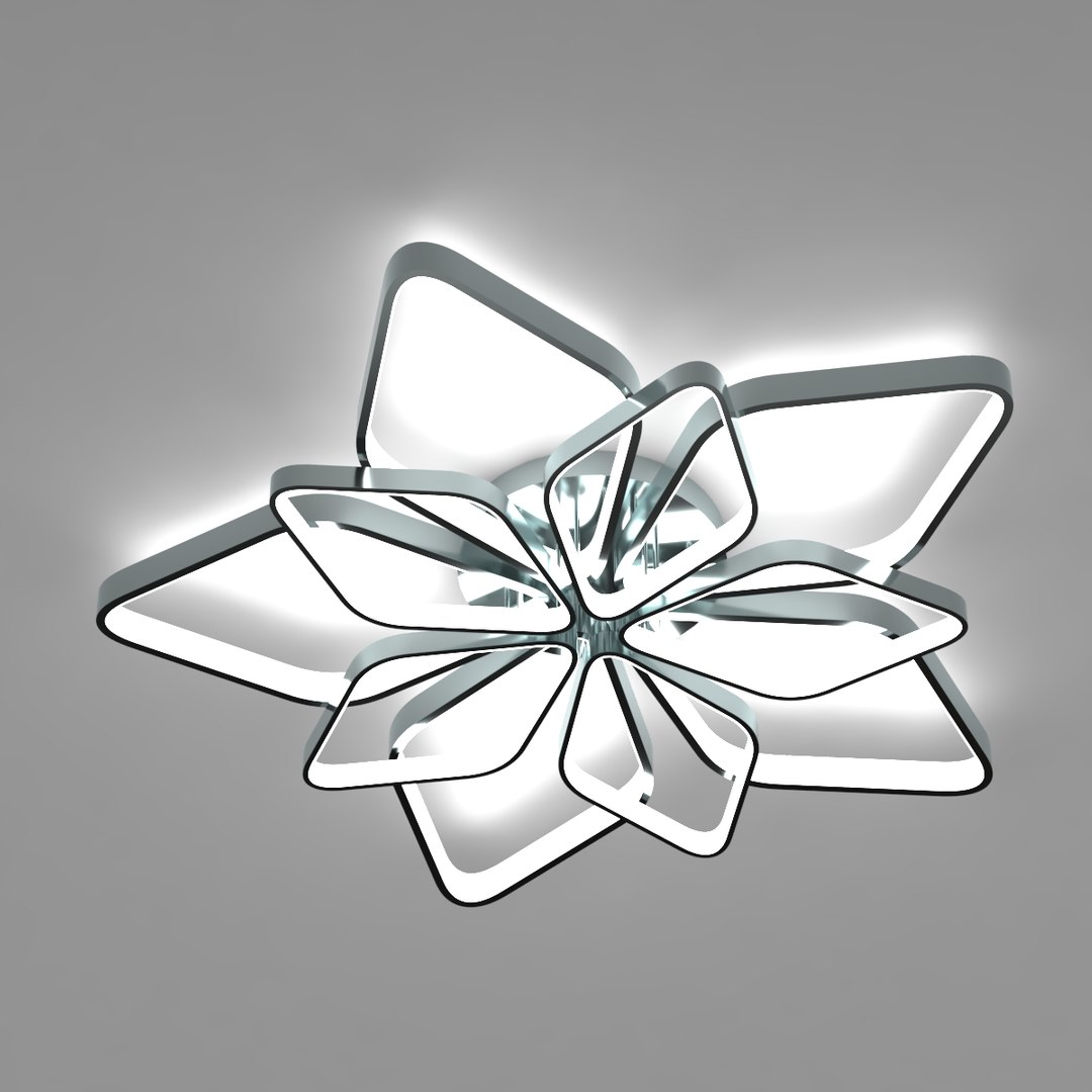 Ceiling Light - 10 Diamonds Lamp With LED Model - TurboSquid 2056266