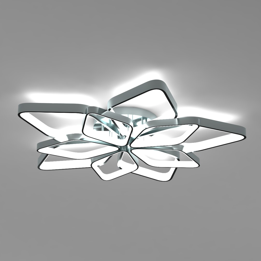 Ceiling Light - 10 Diamonds Lamp With LED Model - TurboSquid 2056266