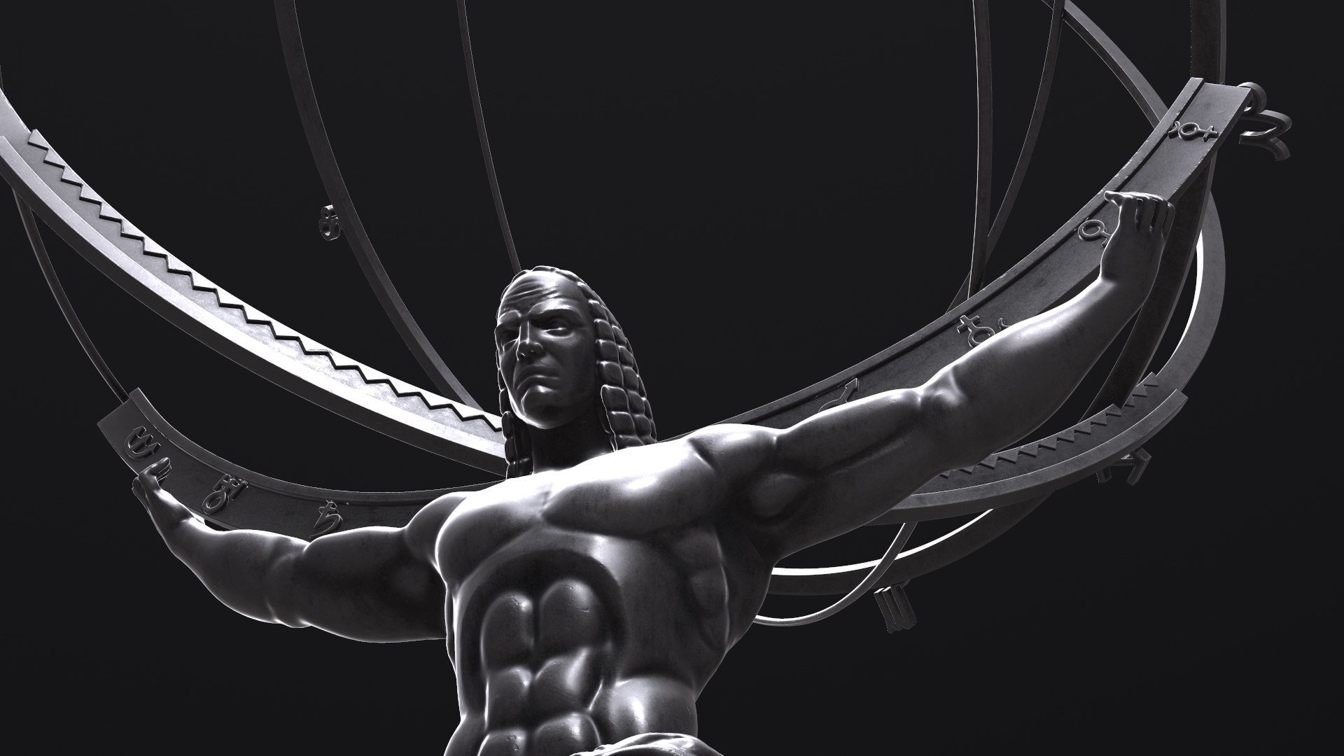 3D Model Atlas Statue - TurboSquid 1964114