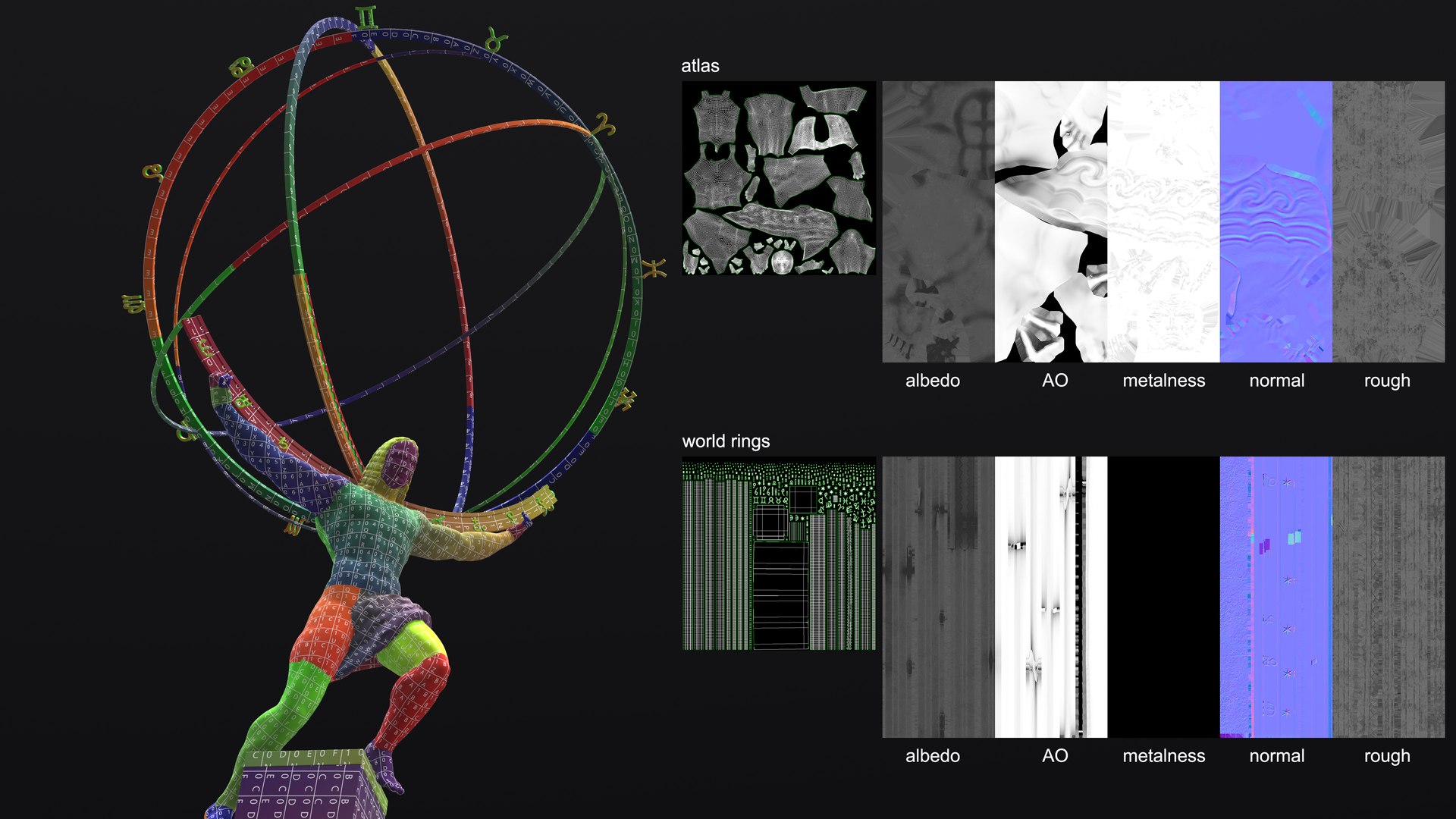 3D Model Atlas Statue - TurboSquid 1964114