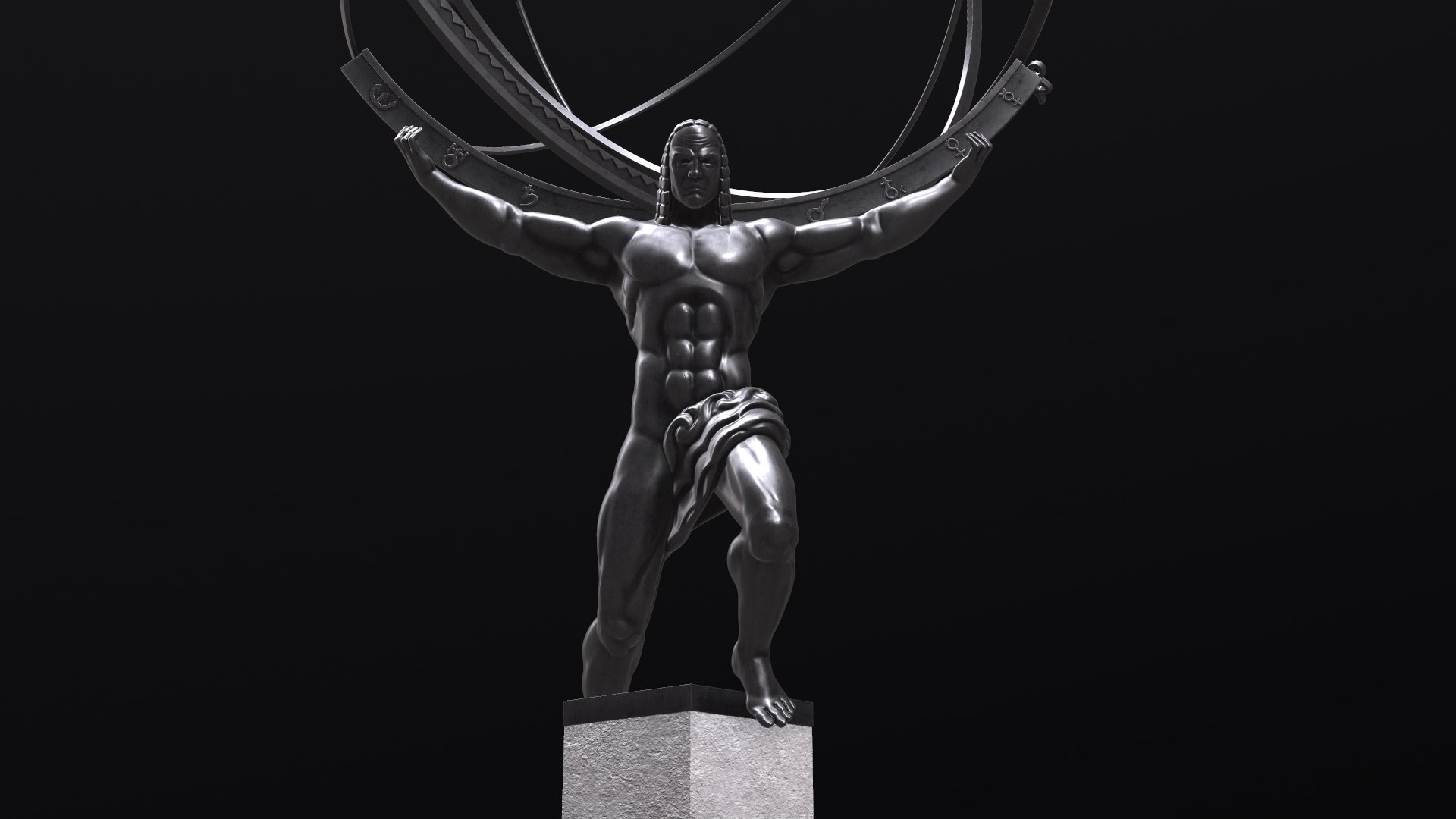 3D Model Atlas Statue - TurboSquid 1964114