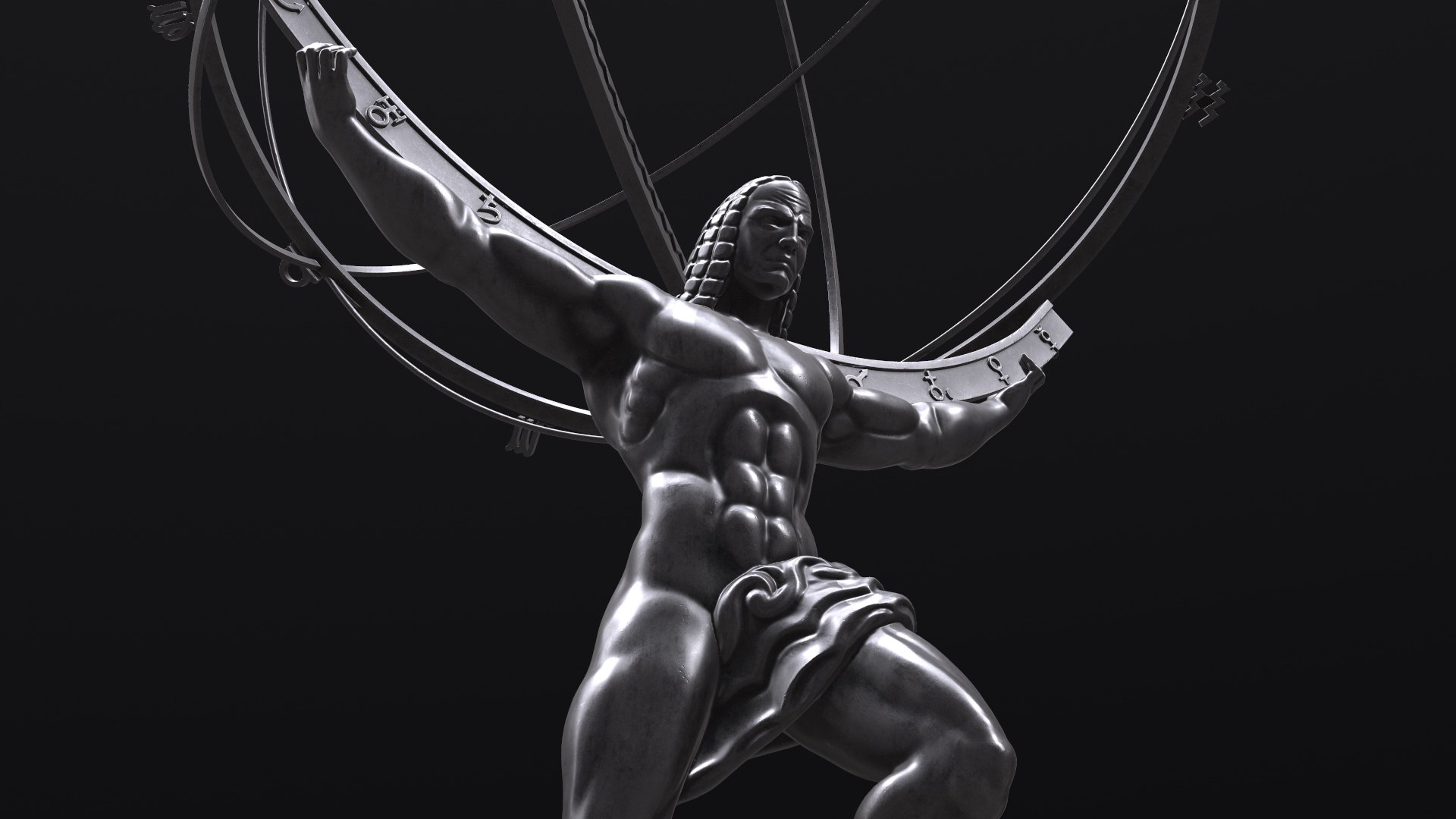 3D Model Atlas Statue - TurboSquid 1964114