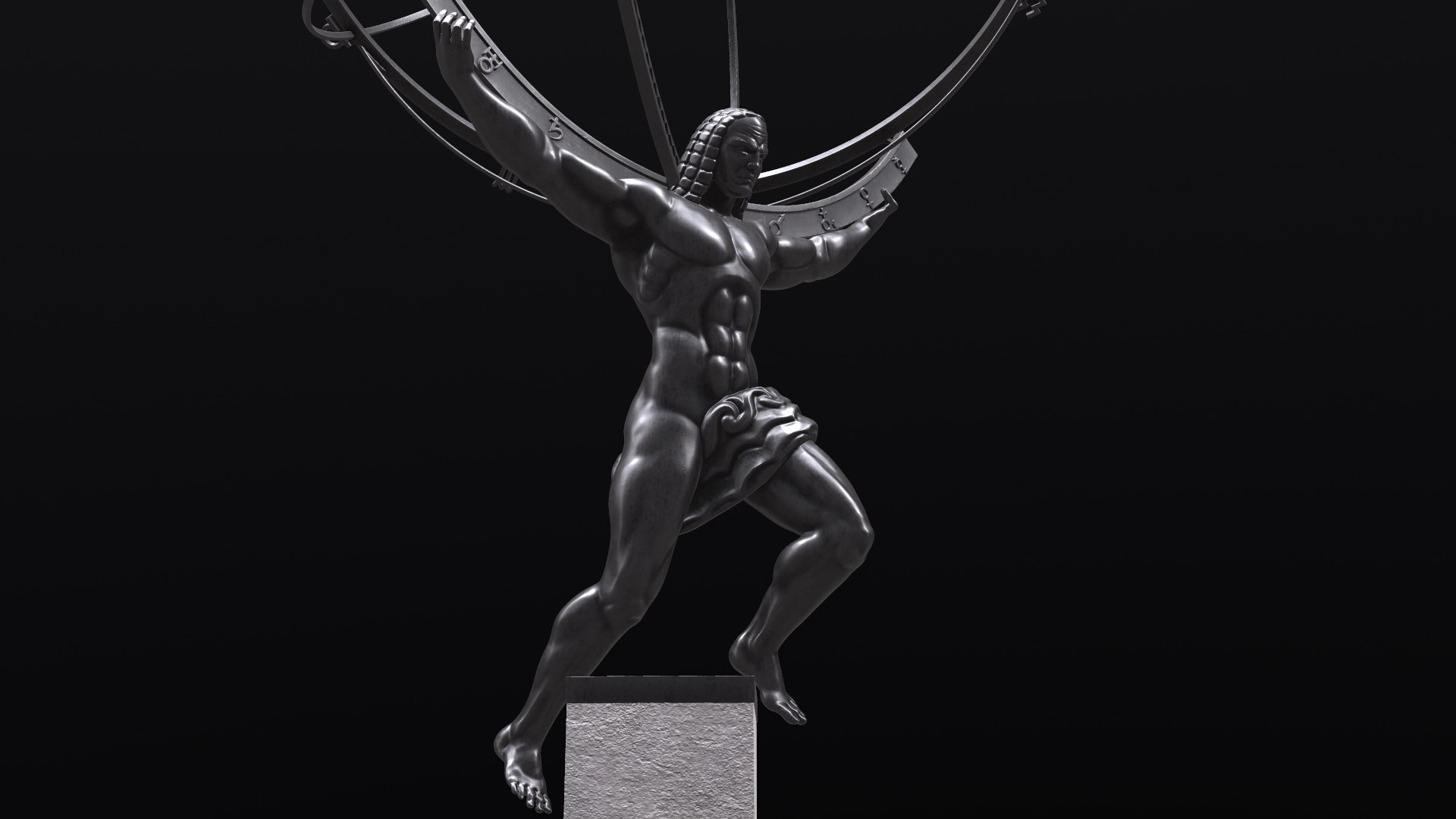 3D Model Atlas Statue - TurboSquid 1964114
