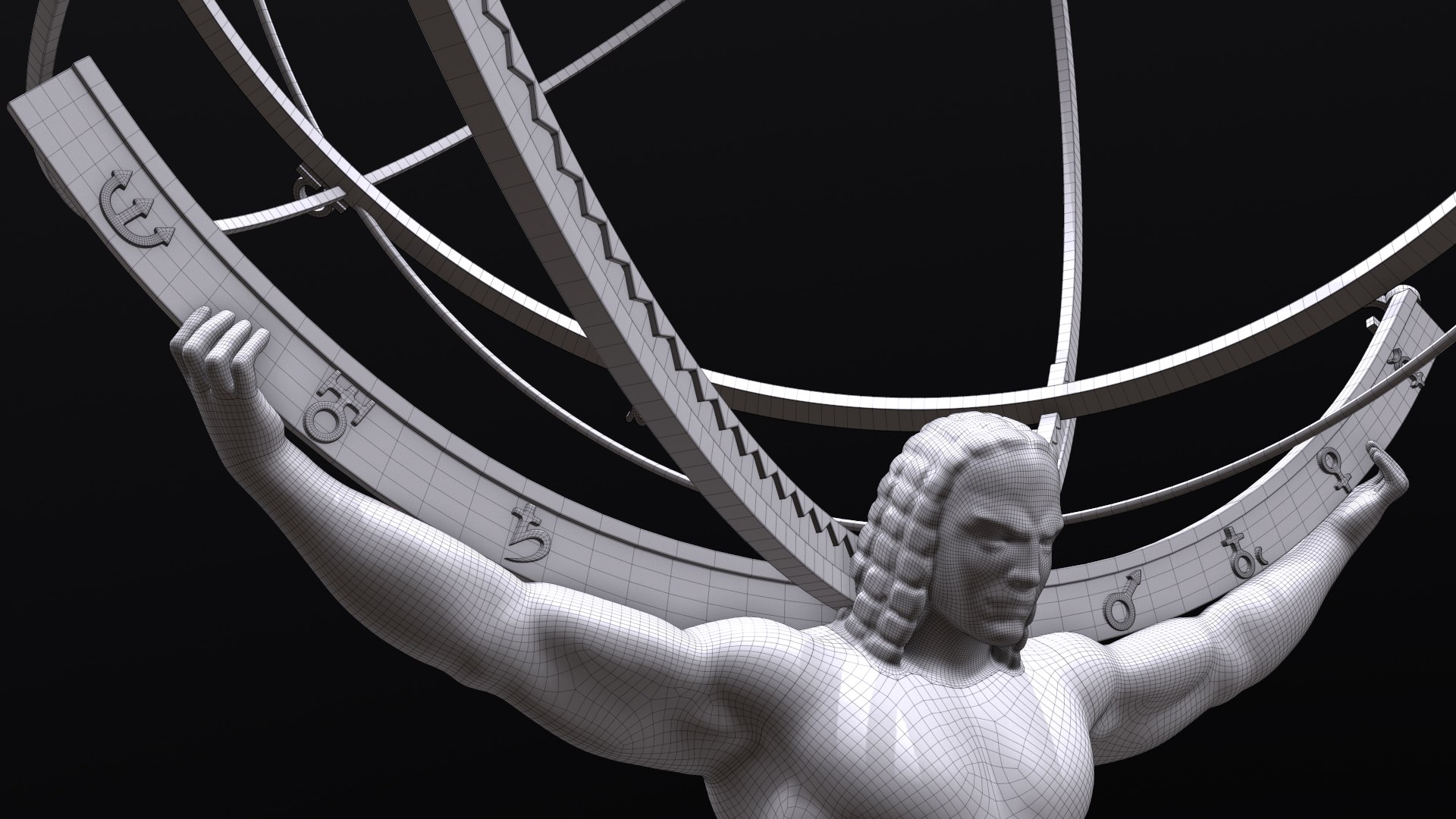 3D Model Atlas Statue - TurboSquid 1964114