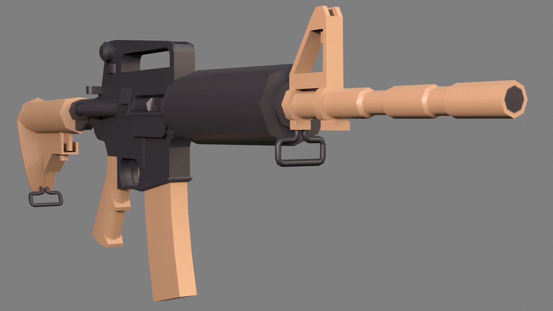 M4A1 Carbine Stylized Gun Model - TurboSquid 2124270