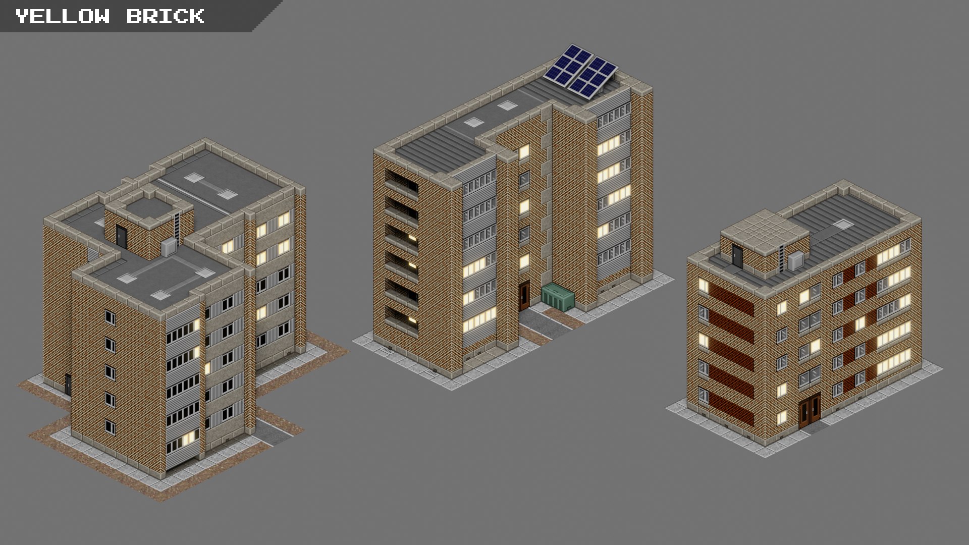 3D Game City Asset Pack Model - TurboSquid 1948920