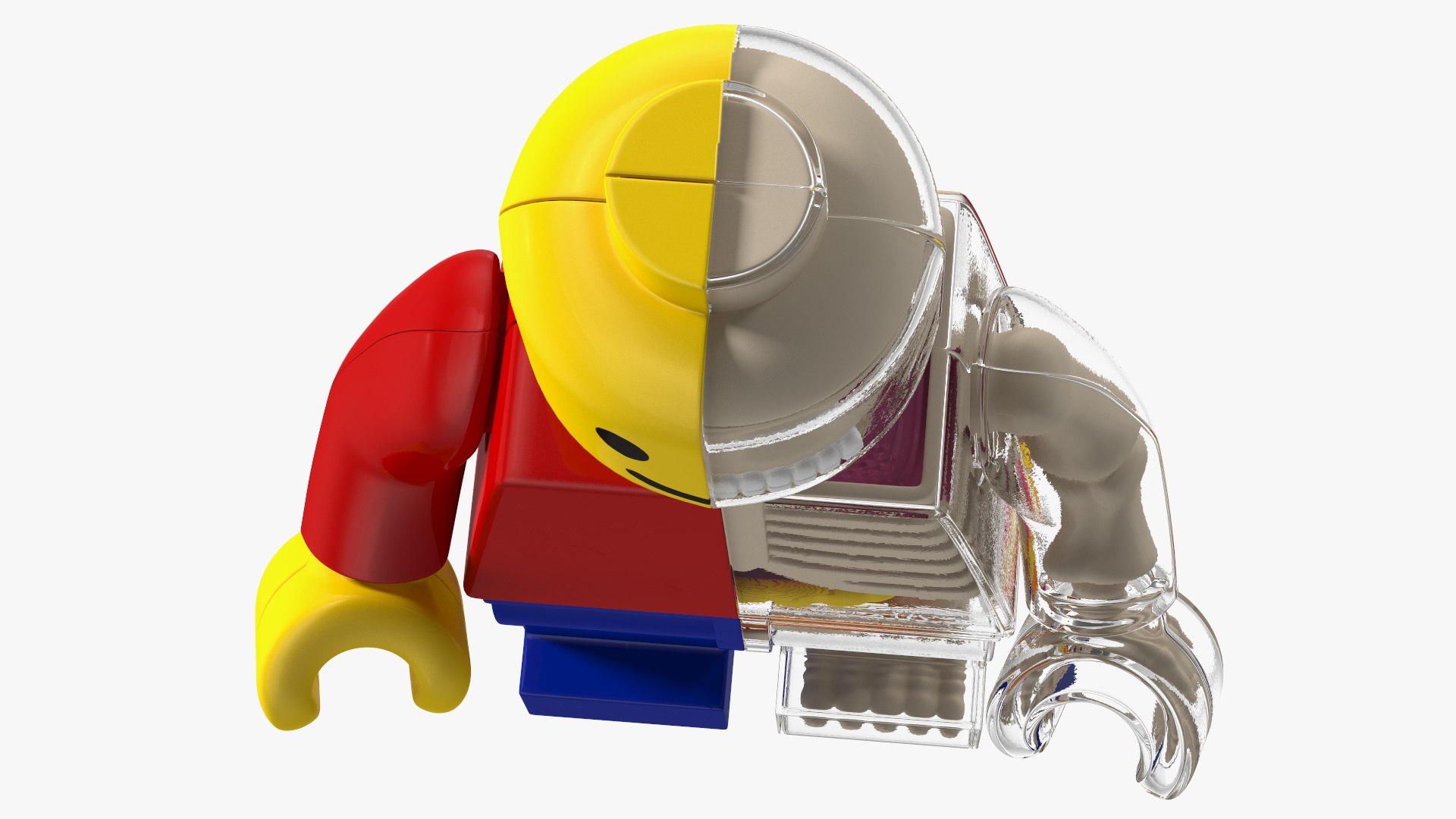 Anatomical LEGO Man Glass Half 3D model - TurboSquid 1820859