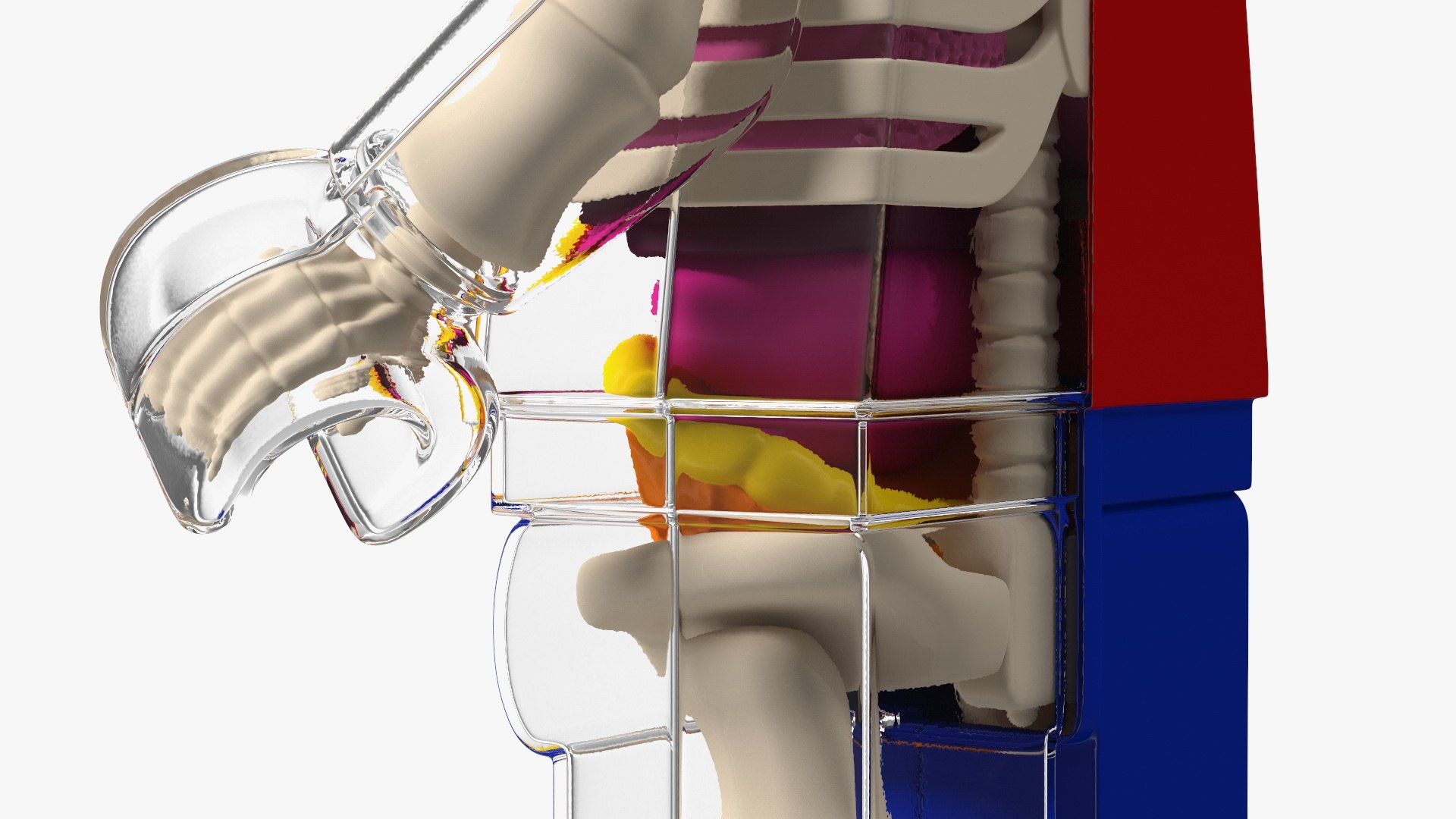 Anatomical LEGO Man Glass Half 3D Model - TurboSquid 1820859