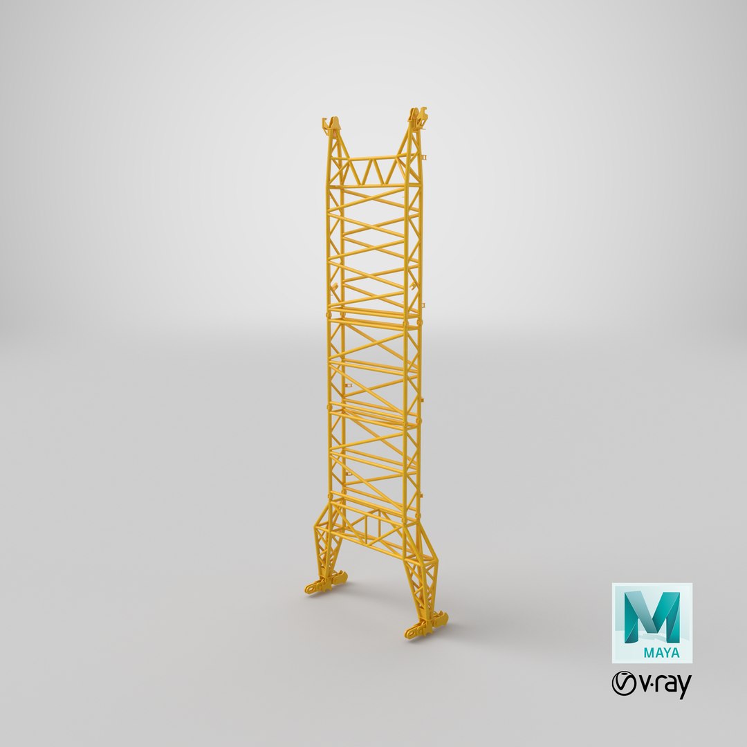 Crane Guiding Frame Floating Ballast Yellow Model - TurboSquid 2104718